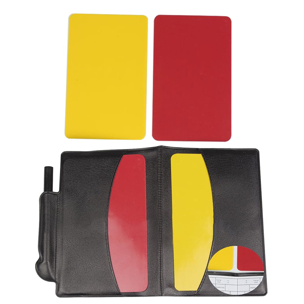 Soccer Referee Notebook and Pencil Set with Red and Yellow Cards for ...