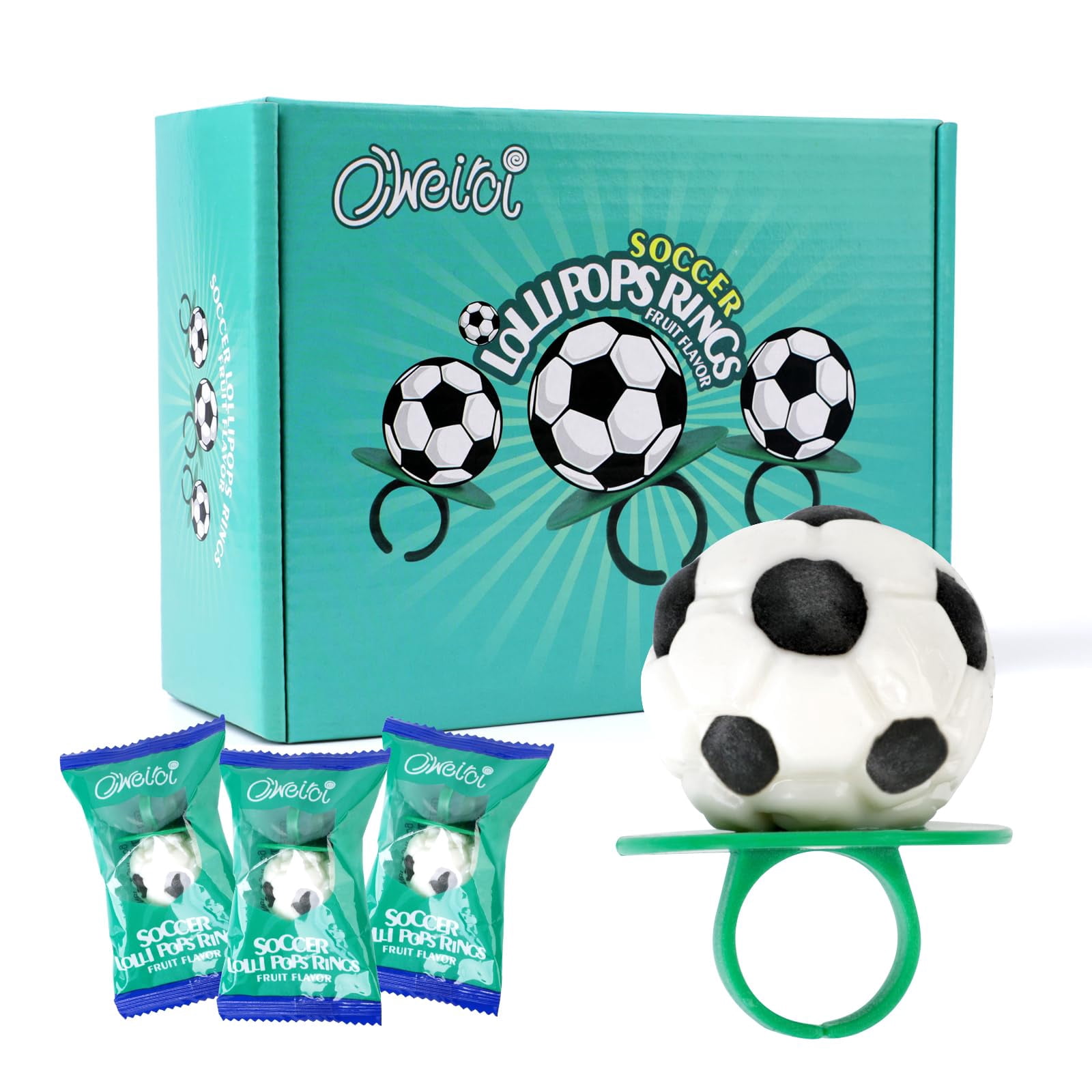 Soccer Ring Lollipops,Individually Wrapped AKF18 Candy for Birthday ...