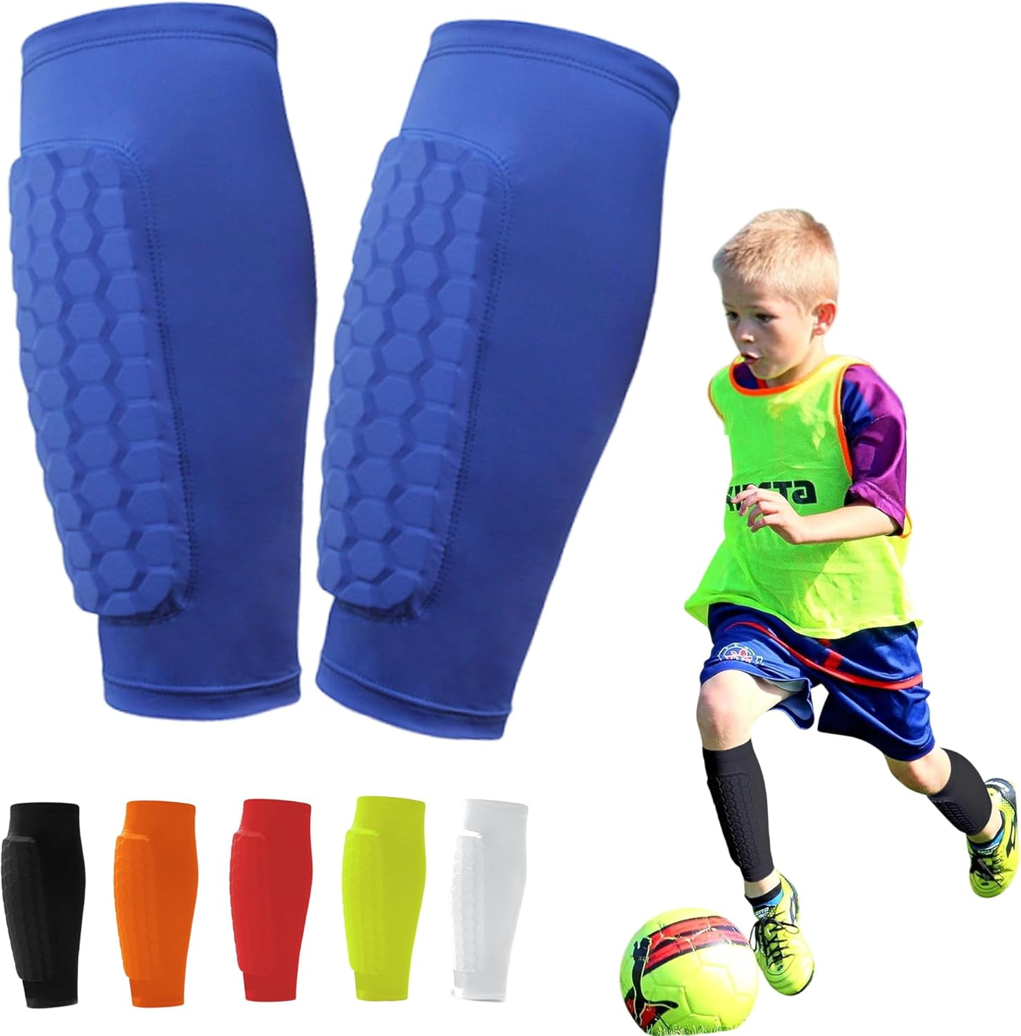 Soccer Shin Guards Pads for Youth Adult, Shindefender Shin Guards ...