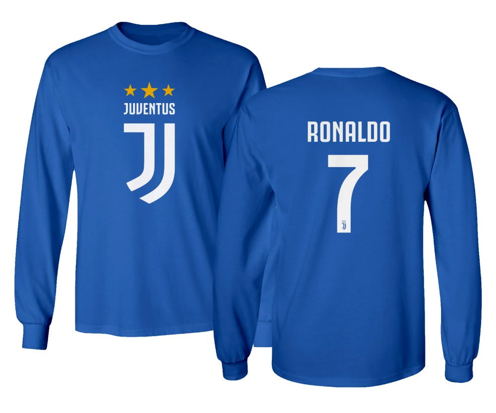 Soccer Shirt #7 Ronaldo CR7 Cristiano Juve Men's Long Sleeve T-Shirt ...