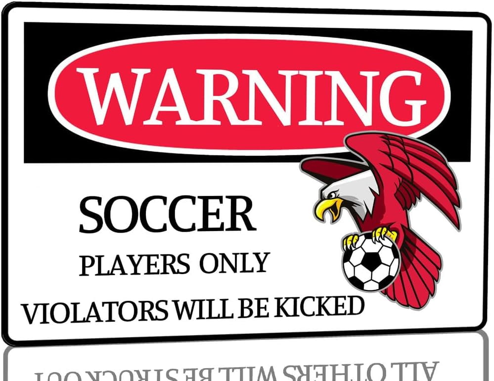 Soccer Sign Soccer Gifts for Boys Men Soccer Player Room Decor Warning ...