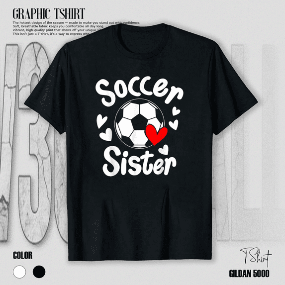 Soccer Sister Funny Big Sister Little Brother Sibling Unisex T-Shirt ...