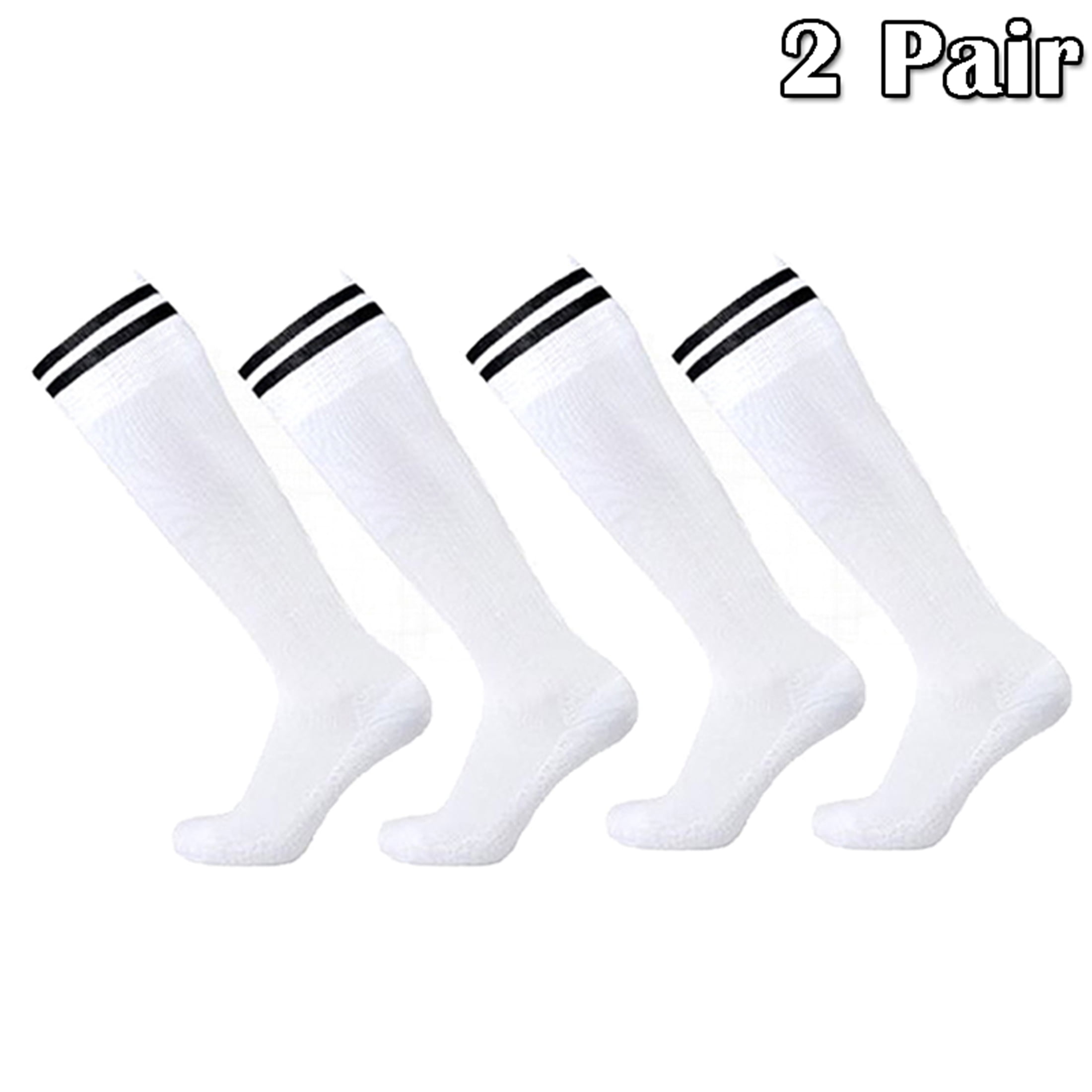 Soccer Socks for Men, Elbourn 2 Pairs Stretchy Compression Knee High ...