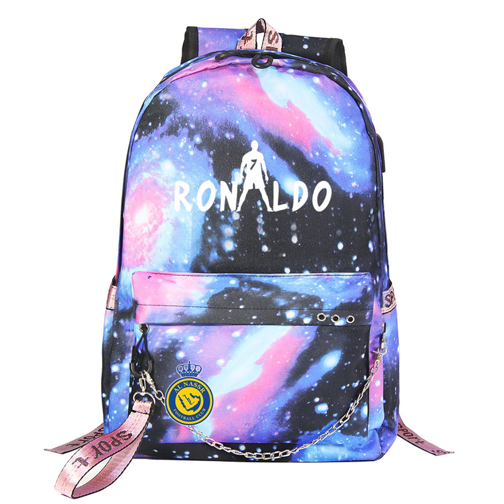 Soccer Star Cristiano Ronaldo Backpack Student Back to Schoolbag Teen ...