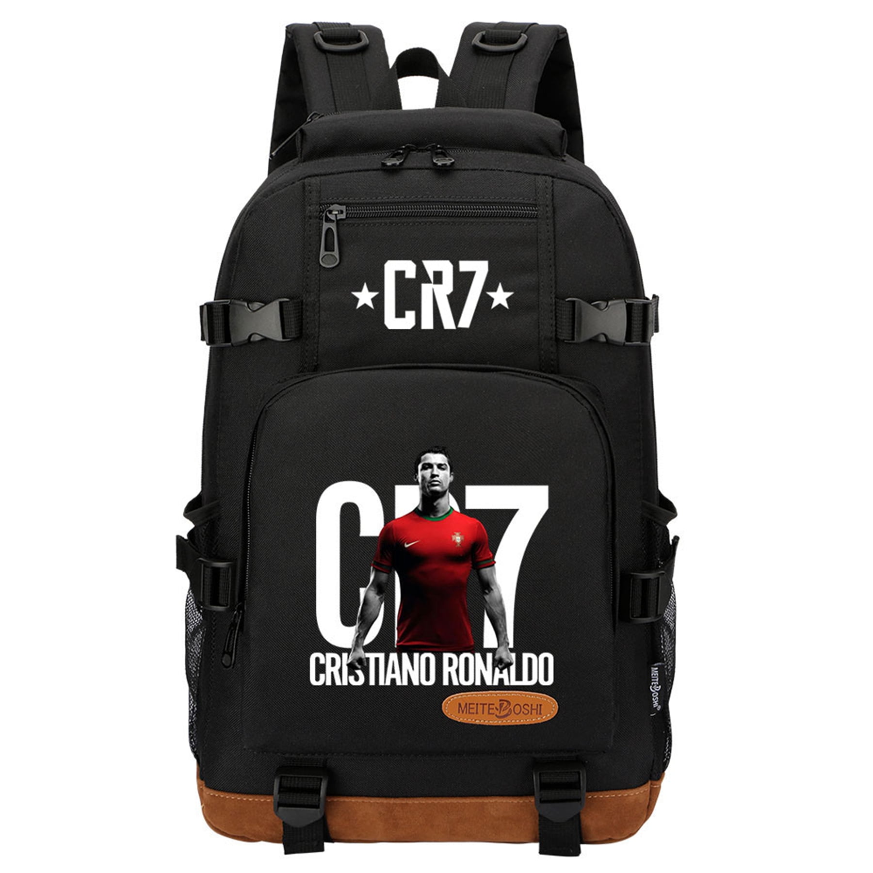 Soccer Star Cristiano Ronaldo Backpack-Students Back to School Bookbag ...