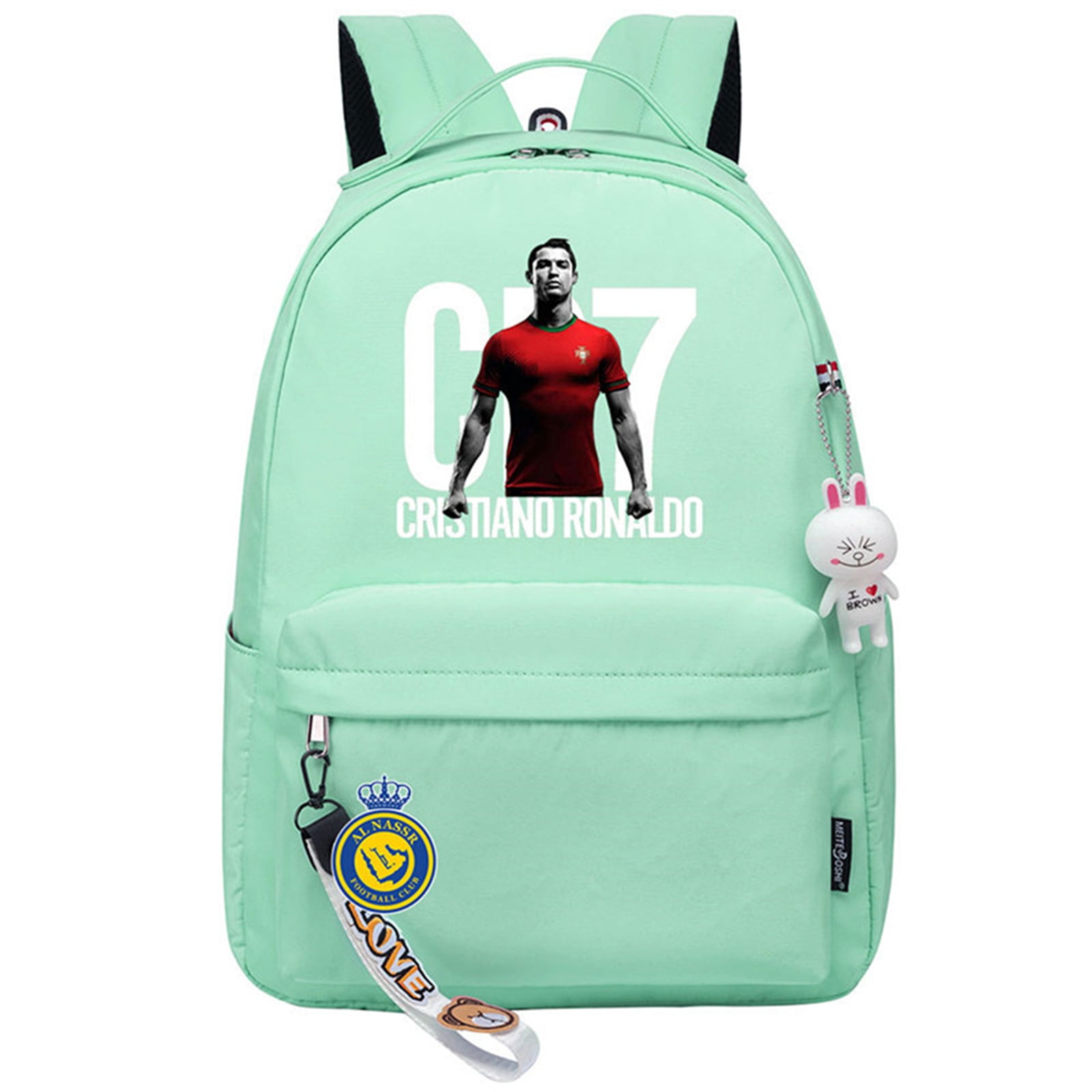 Soccer Star Cristiano Ronaldo Backpack Teens Canvas Daypack-Student ...