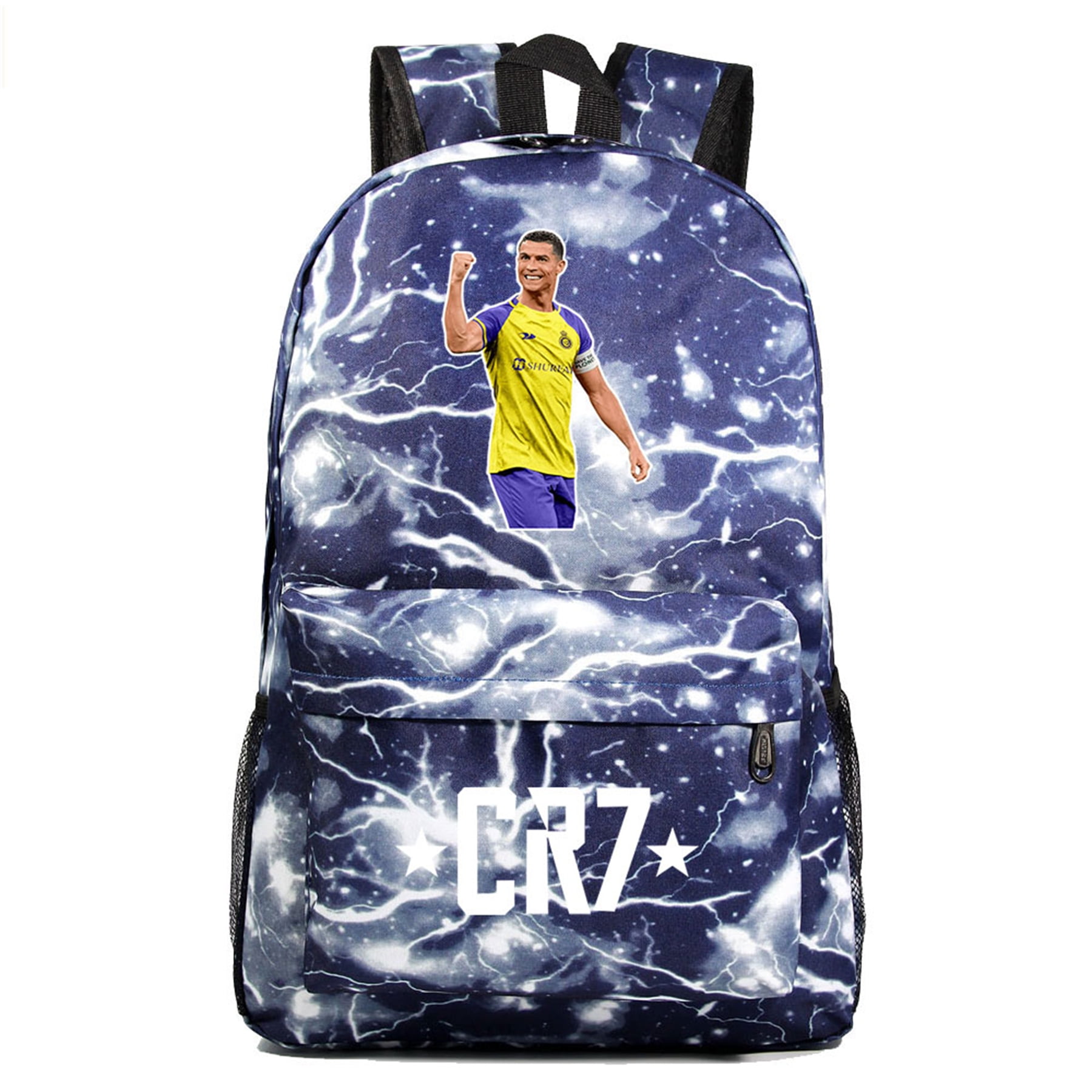 Soccer Star Cristiano Ronaldo School Bookbag-CR7 Graphic Backpack Large ...