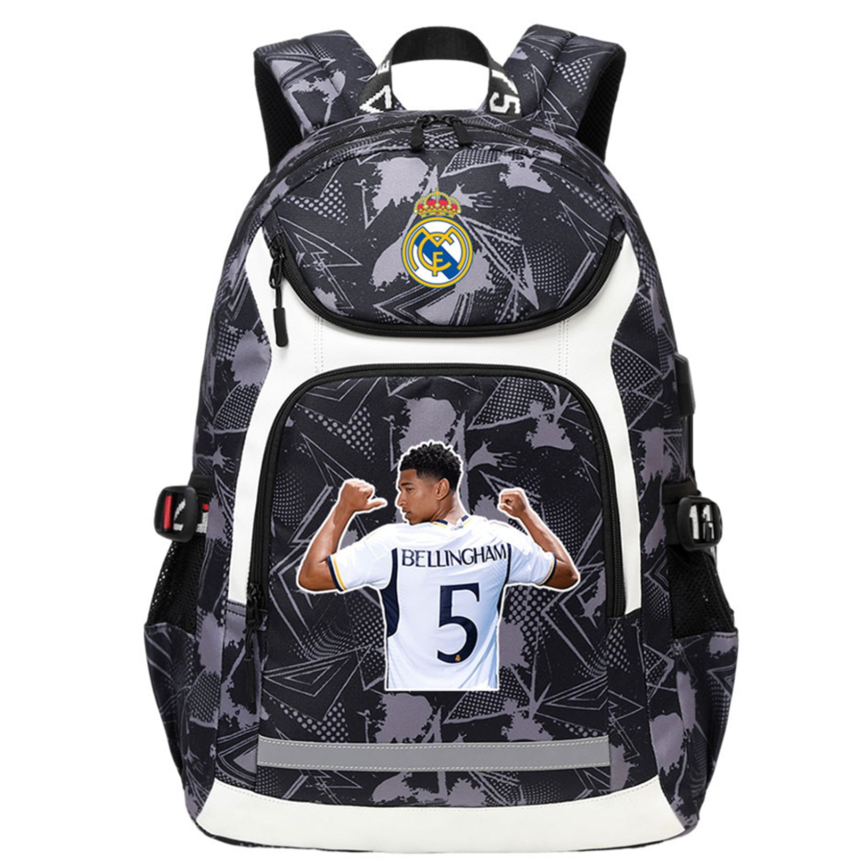 Soccer Star Jude Bellingham Backpack Large Capacity Knapsack with USB ...