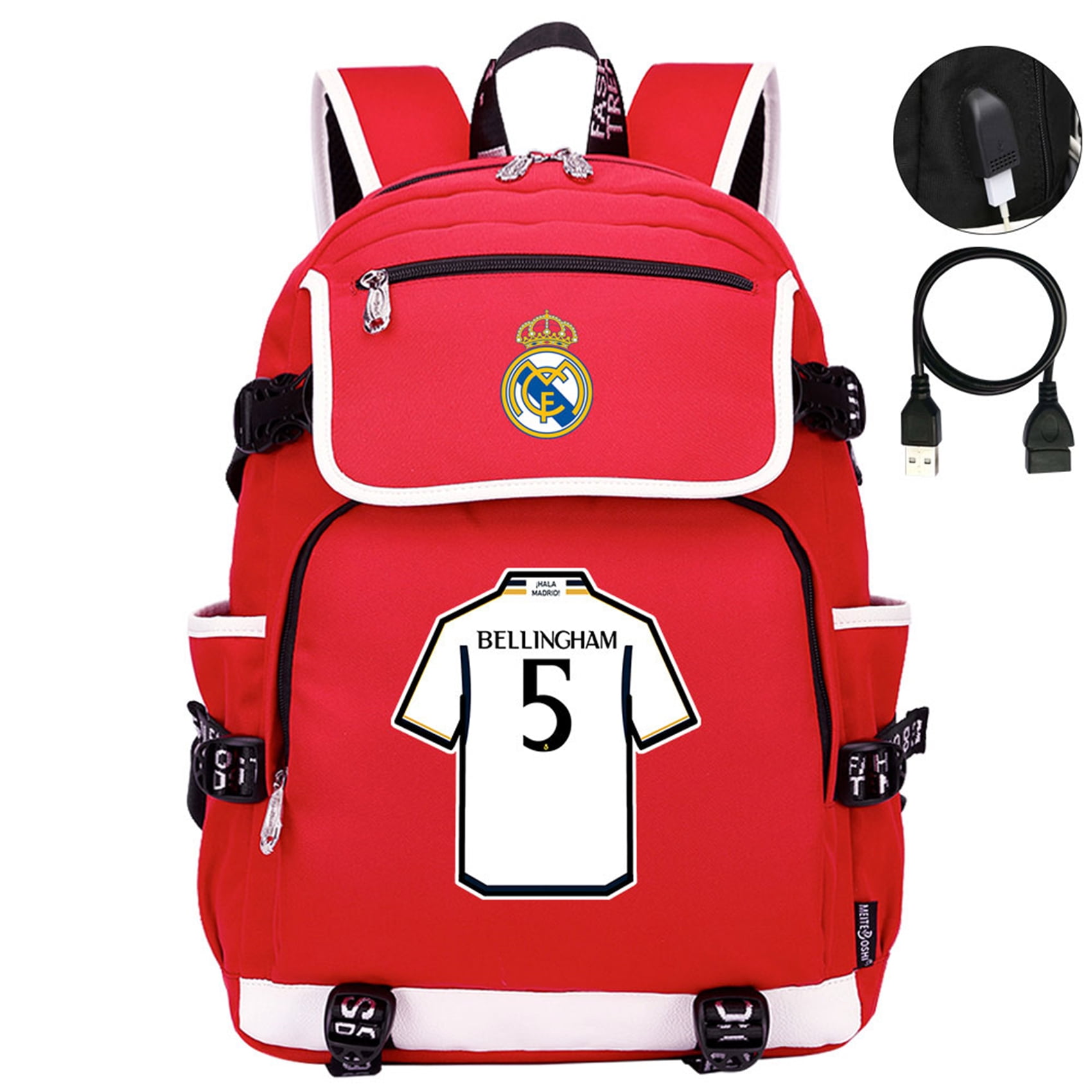 Soccer Star Jude Bellingham Backpack-Waterproof Laptop Knapsack-Student ...