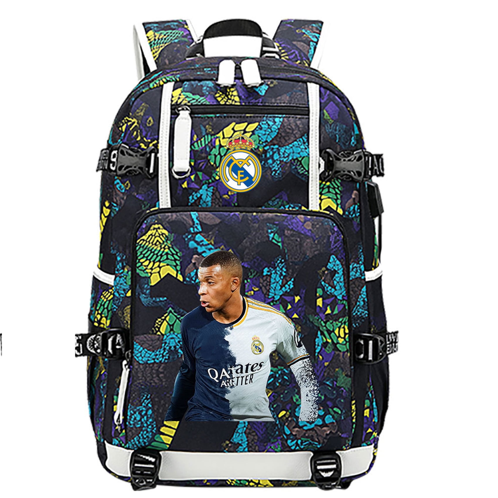 Soccer Star Kylian Mbappe Backpack Teens Casual Daypack Waterproof ...
