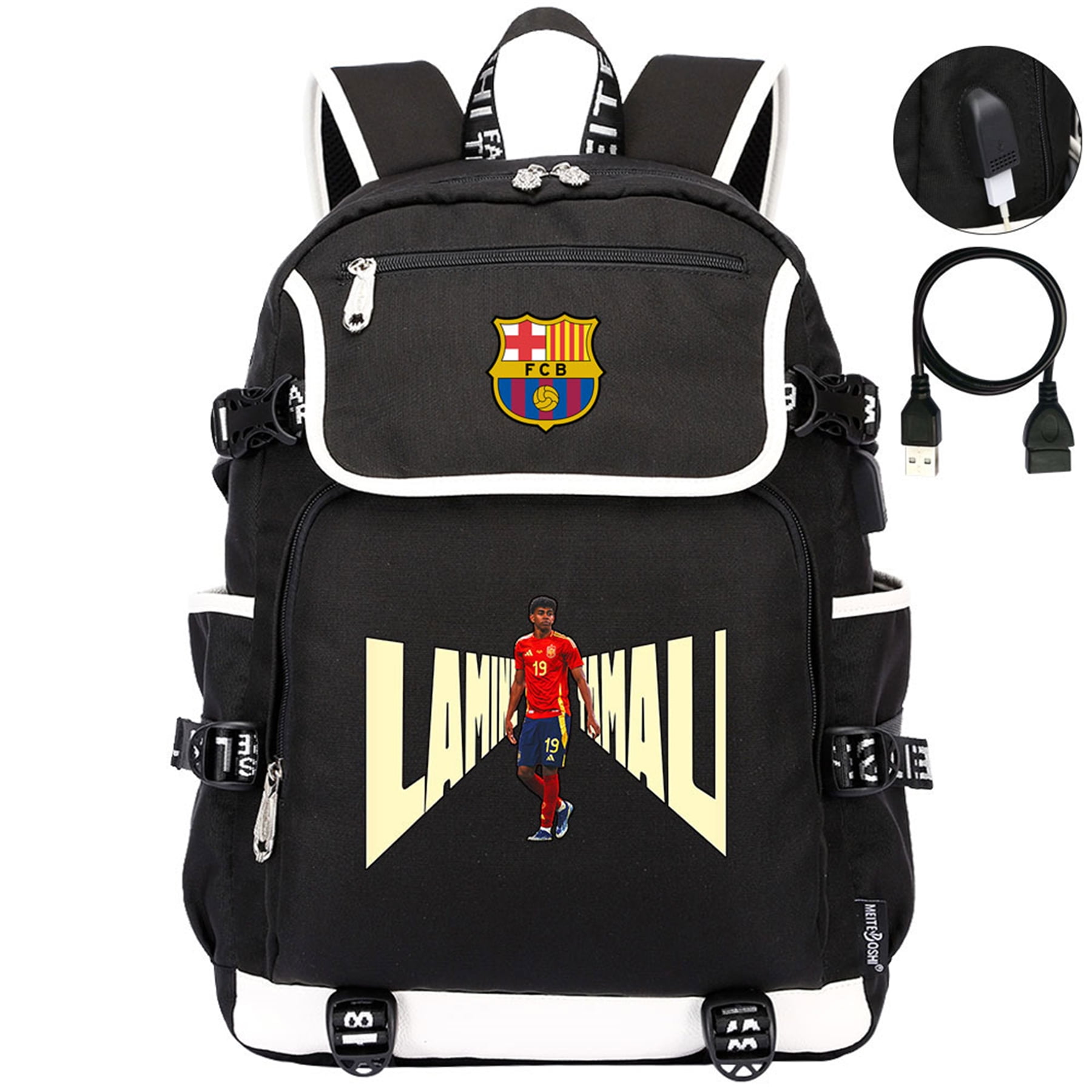 Soccer Star Lamine Yamal Novelty Backpack Student School Bookbag ...