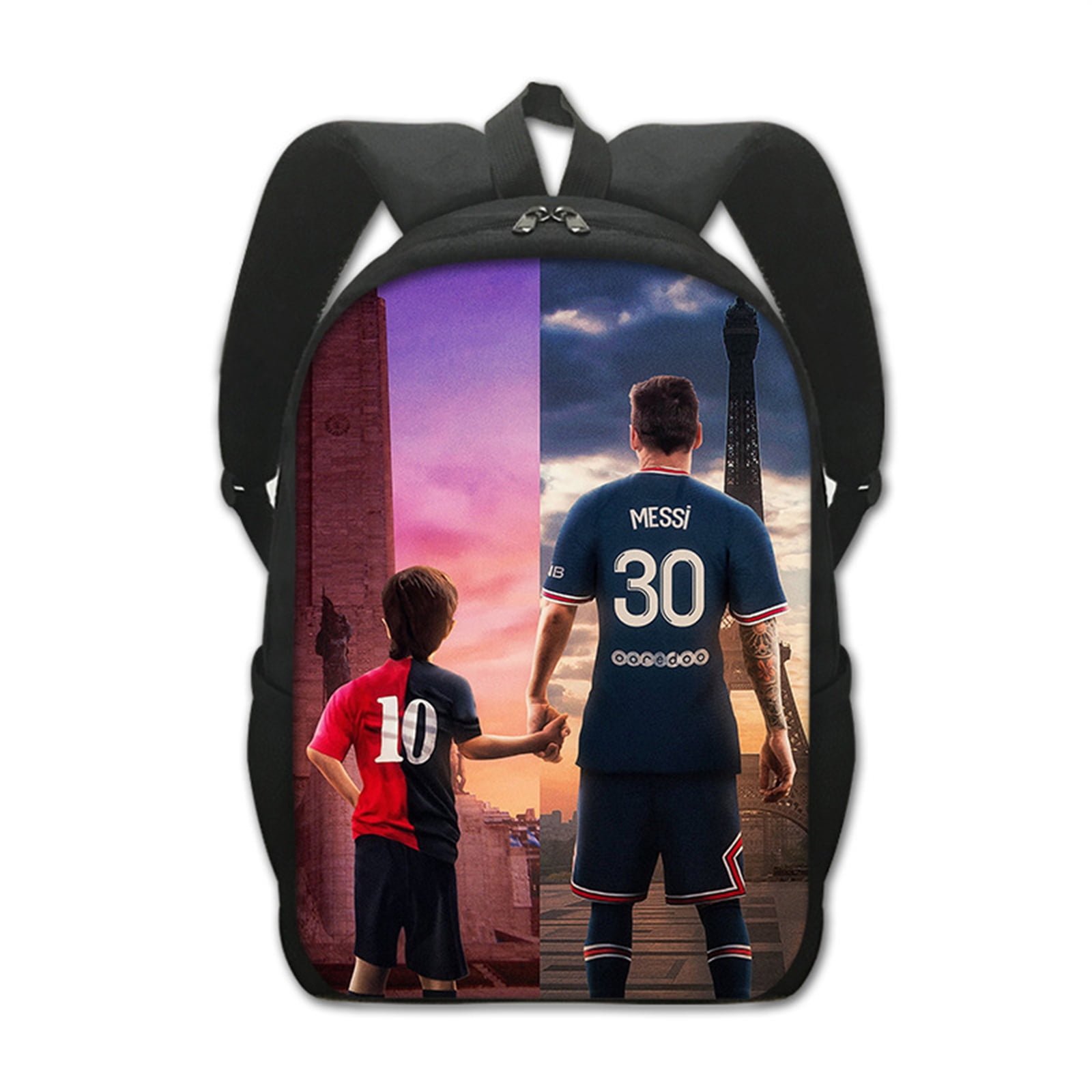 Soccer Star Lionel Messi_10 Graphic Backpack Waterproof Travel Knapsack ...