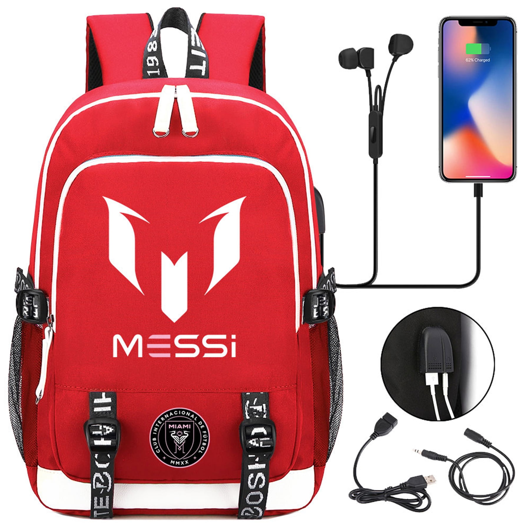 Soccer Star Messi_10 Backpack-Student Back to School Multifunction ...