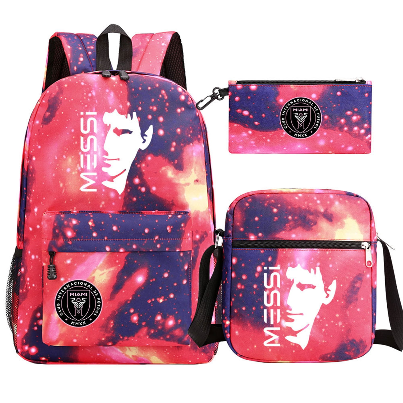 Soccer Star Messi_10 Bookbag+Shoulder Bag+Small Case Student 3 in 1 ...
