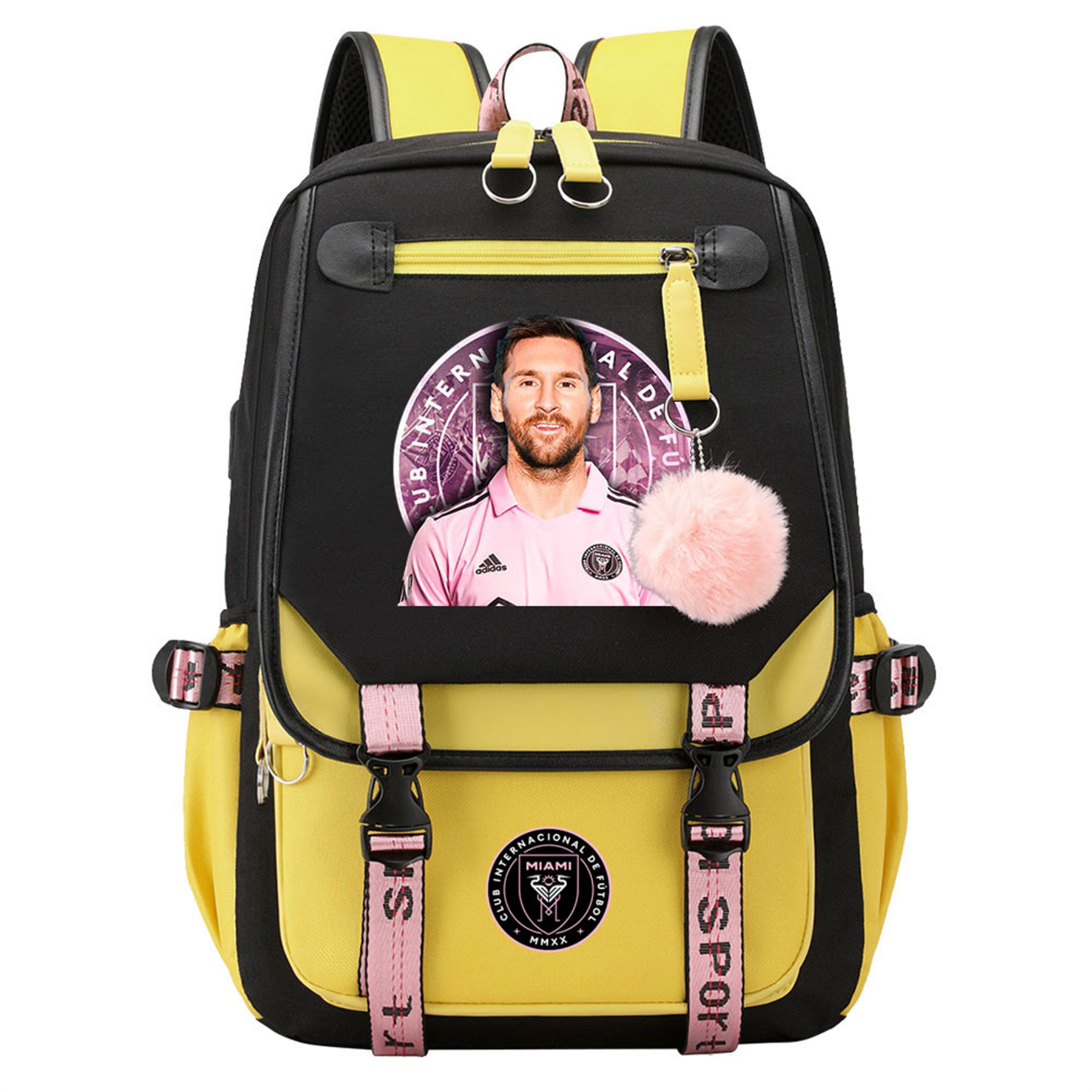 Soccer Star Messi_10 Canvas Bookbag Waterproof Laptop Knapsack Student ...