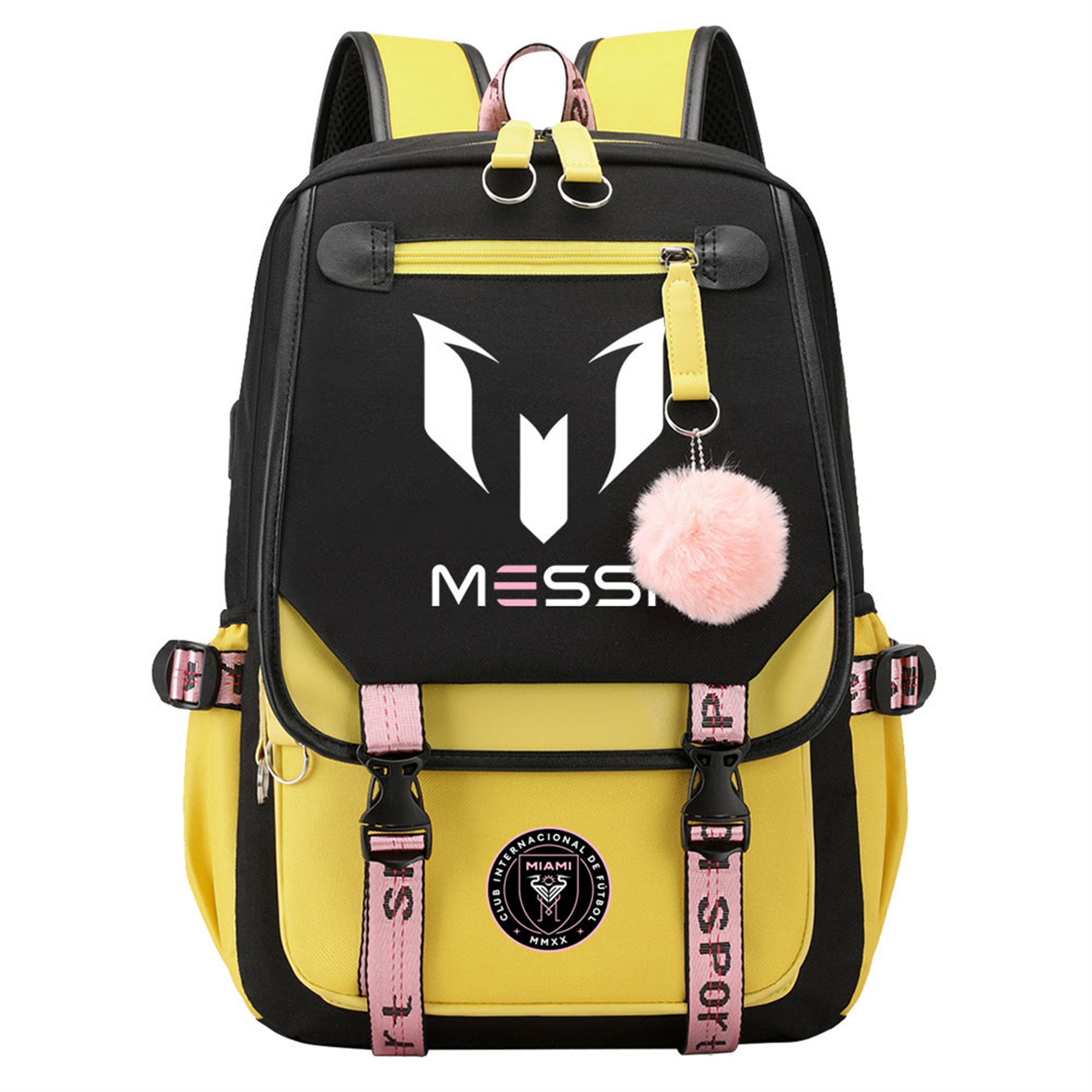 Soccer Star Messi_10 Canvas Bookbag Waterproof Laptop Knapsack Student ...