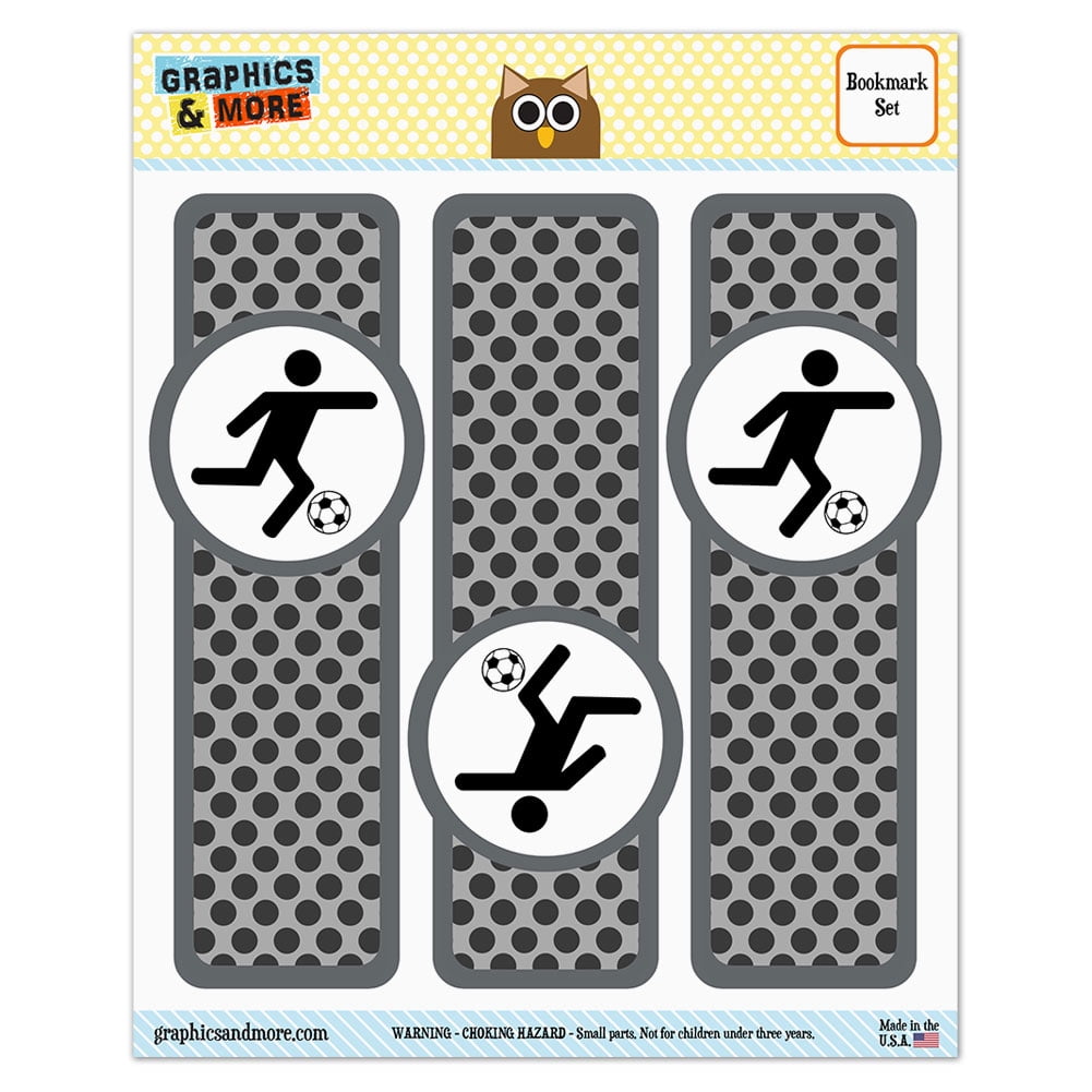 Soccer Symbol Glossy Laminated Bookmarks - Set of 3 - Walmart.com