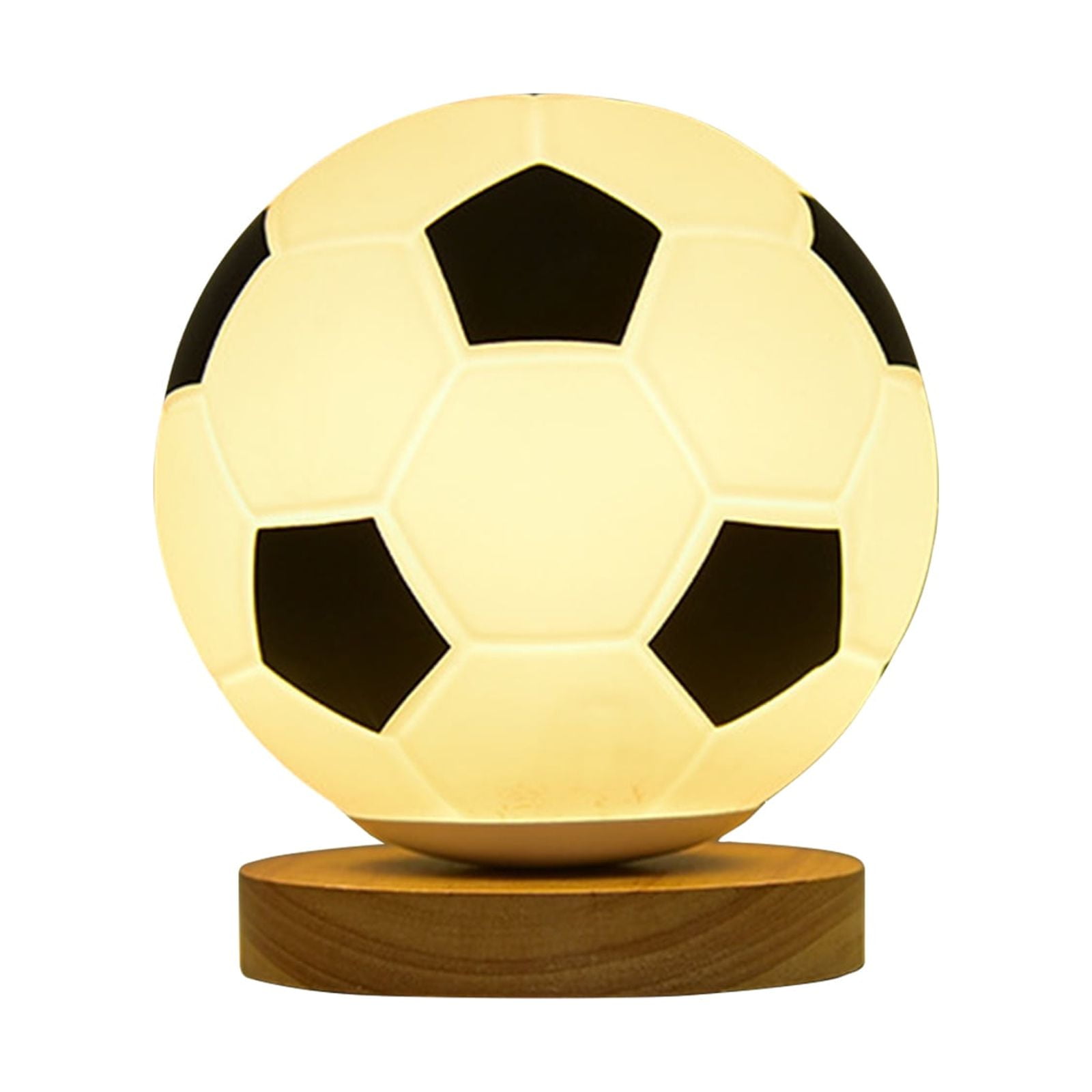 Bedroom Night Decor Sports Soccer Table Lamp, USB Charging, Dimmable ...