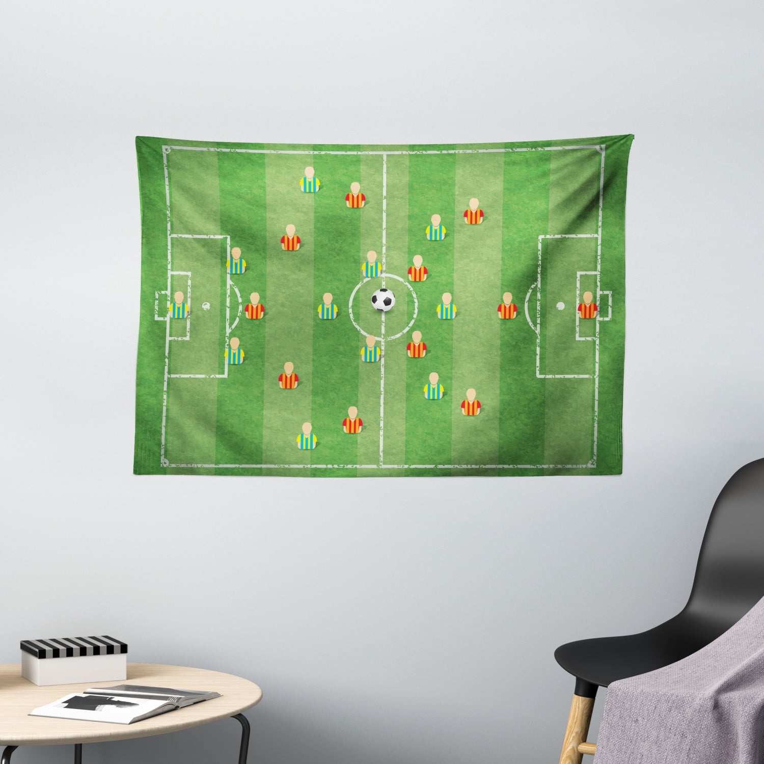 Soccer Tapestry, Soccer Formation Tactic Illustration Goalkeeper ...