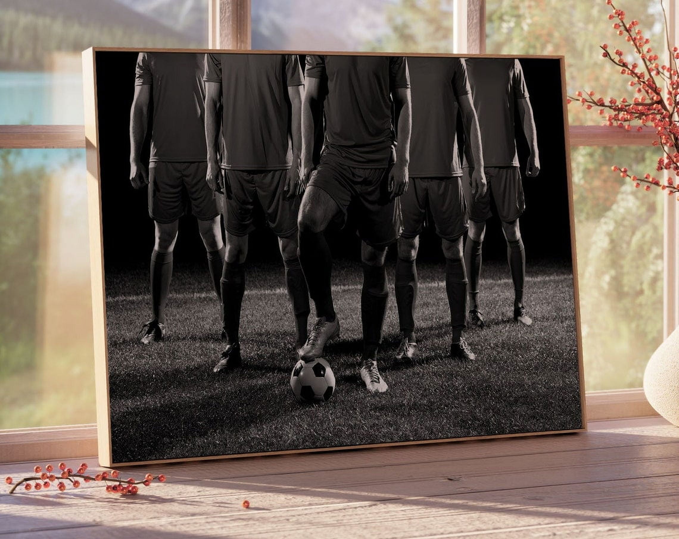 Soccer Team Poster, Poster Print, Wall Decor, Soccer Team, Black And ...
