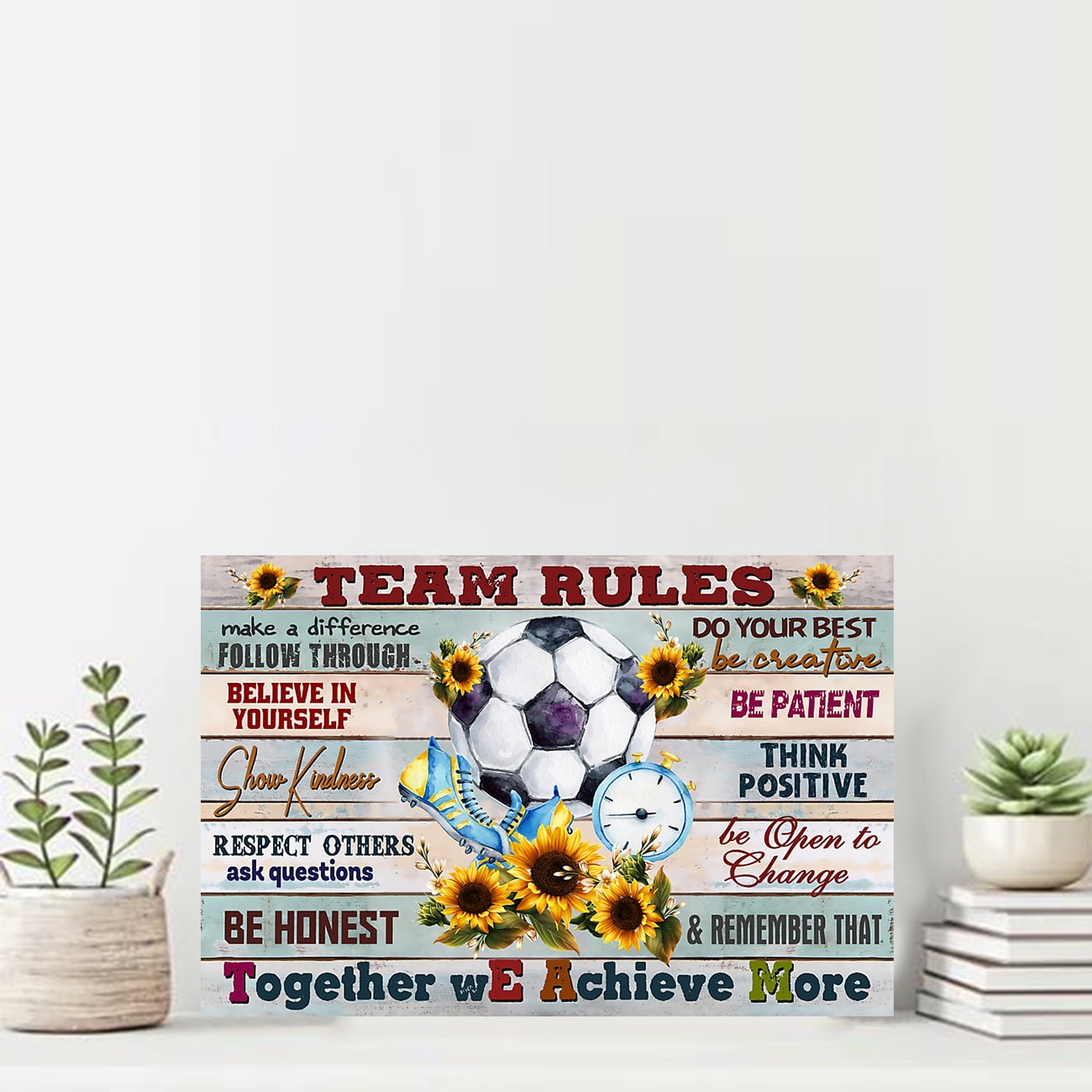 Soccer Teams Rules Poster soccer Poster gift for soccer 11 x 17 Inch ...