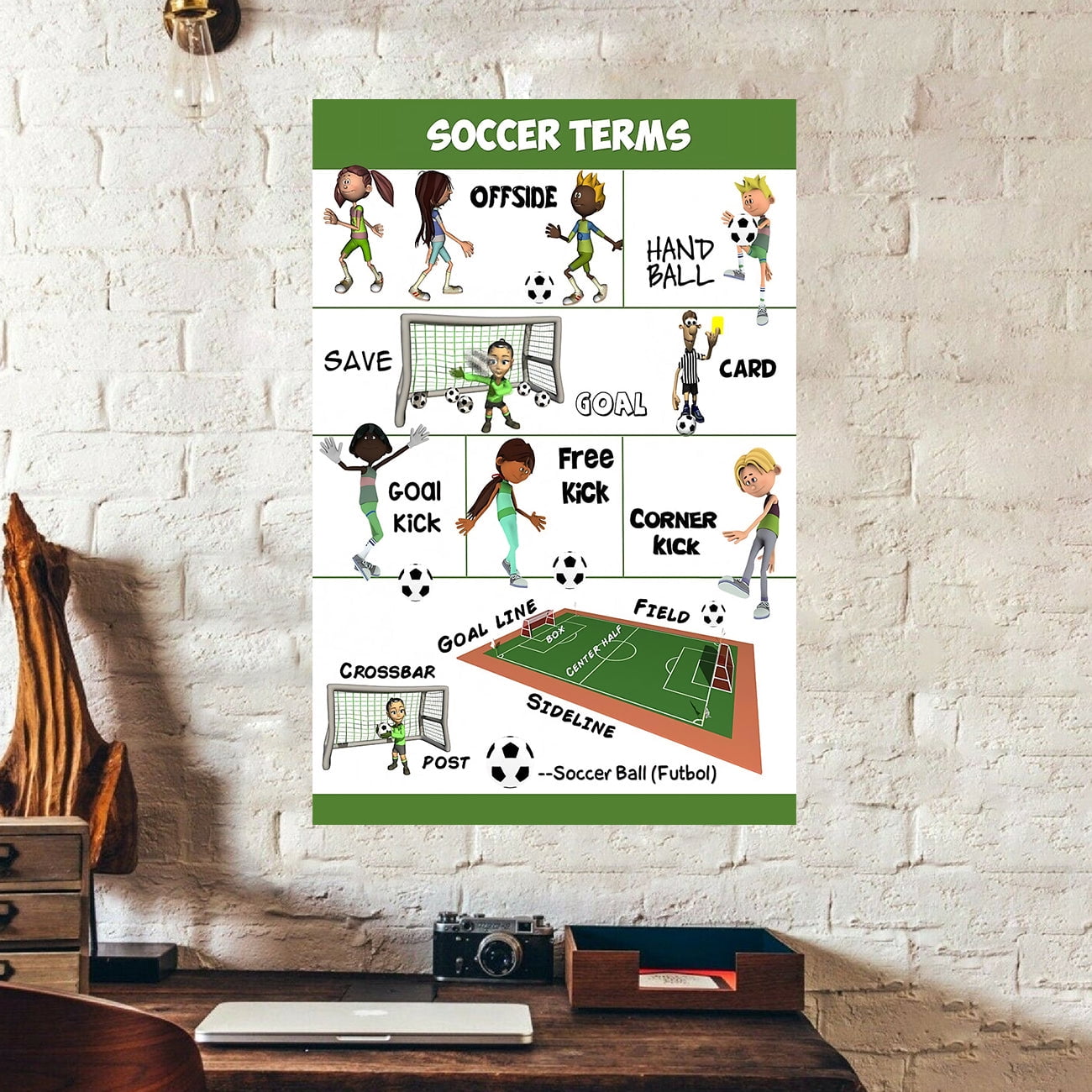 Soccer Terms Poster soccer Poster gift for soccer 16 x 24 Inch Poster ...