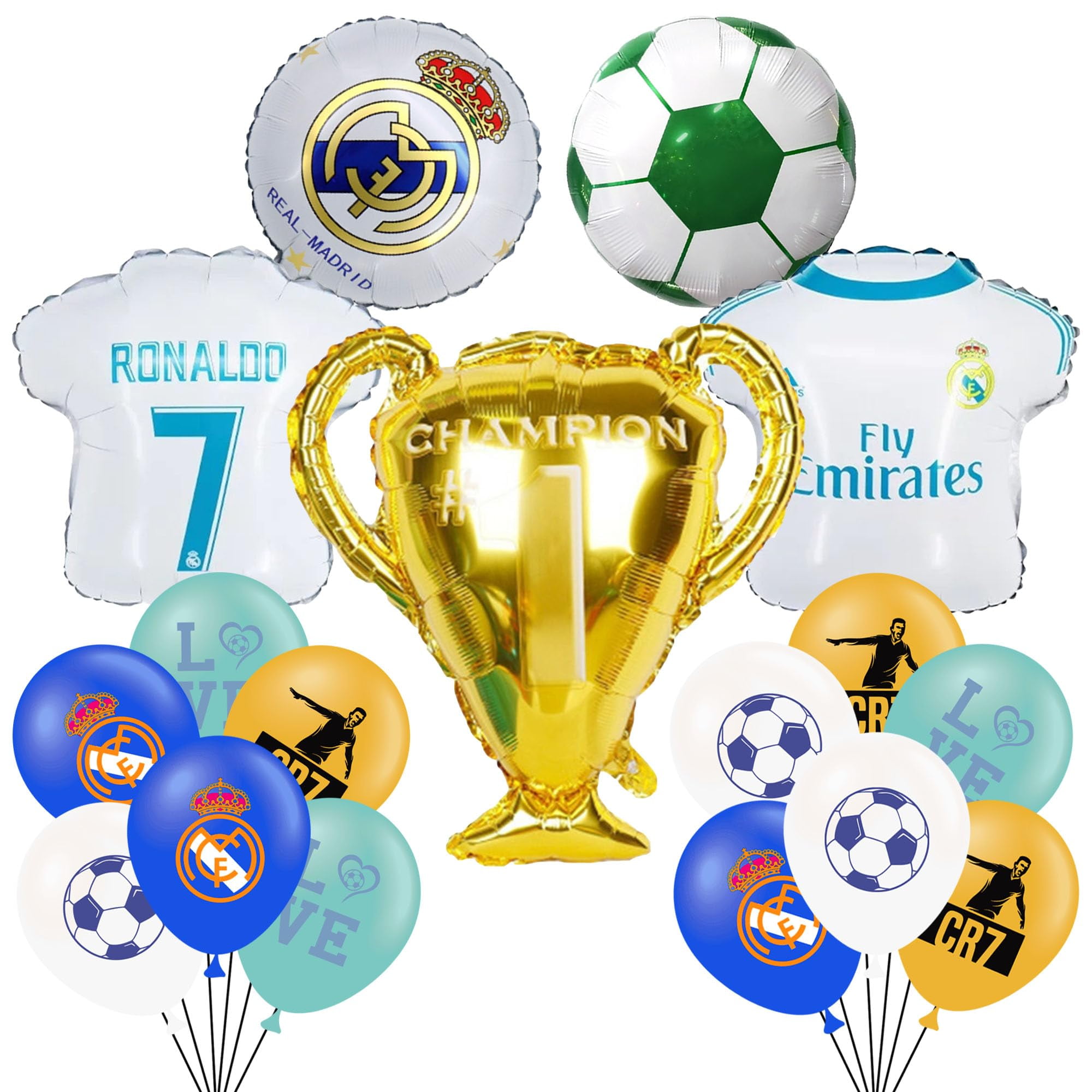 Soccer Theme Birthday Party DHF10 Supplies Include 12pcs Latex Balloons ...