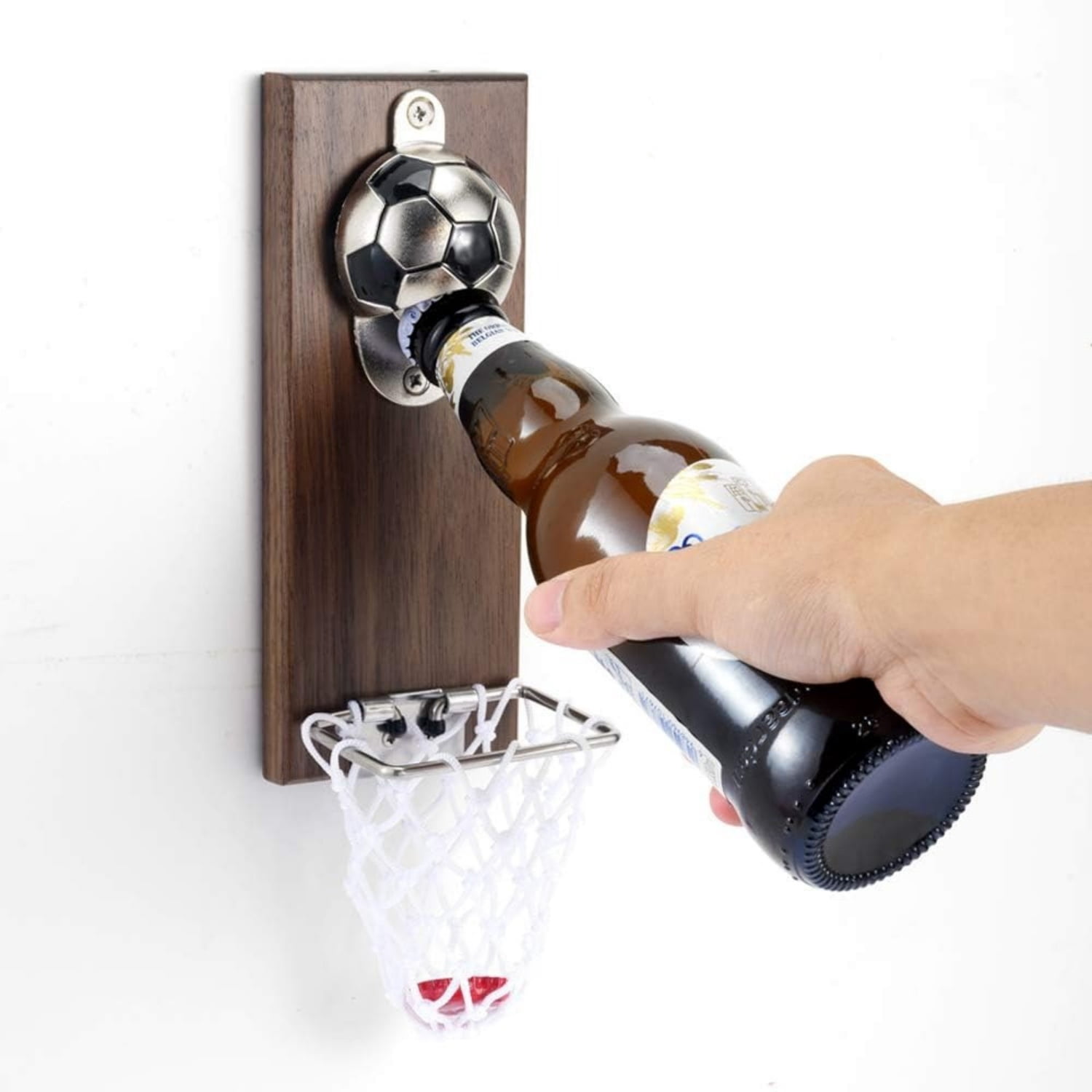 Soccer Theme Bottle Opener with Cap Collector Catcher, Magnetic ...