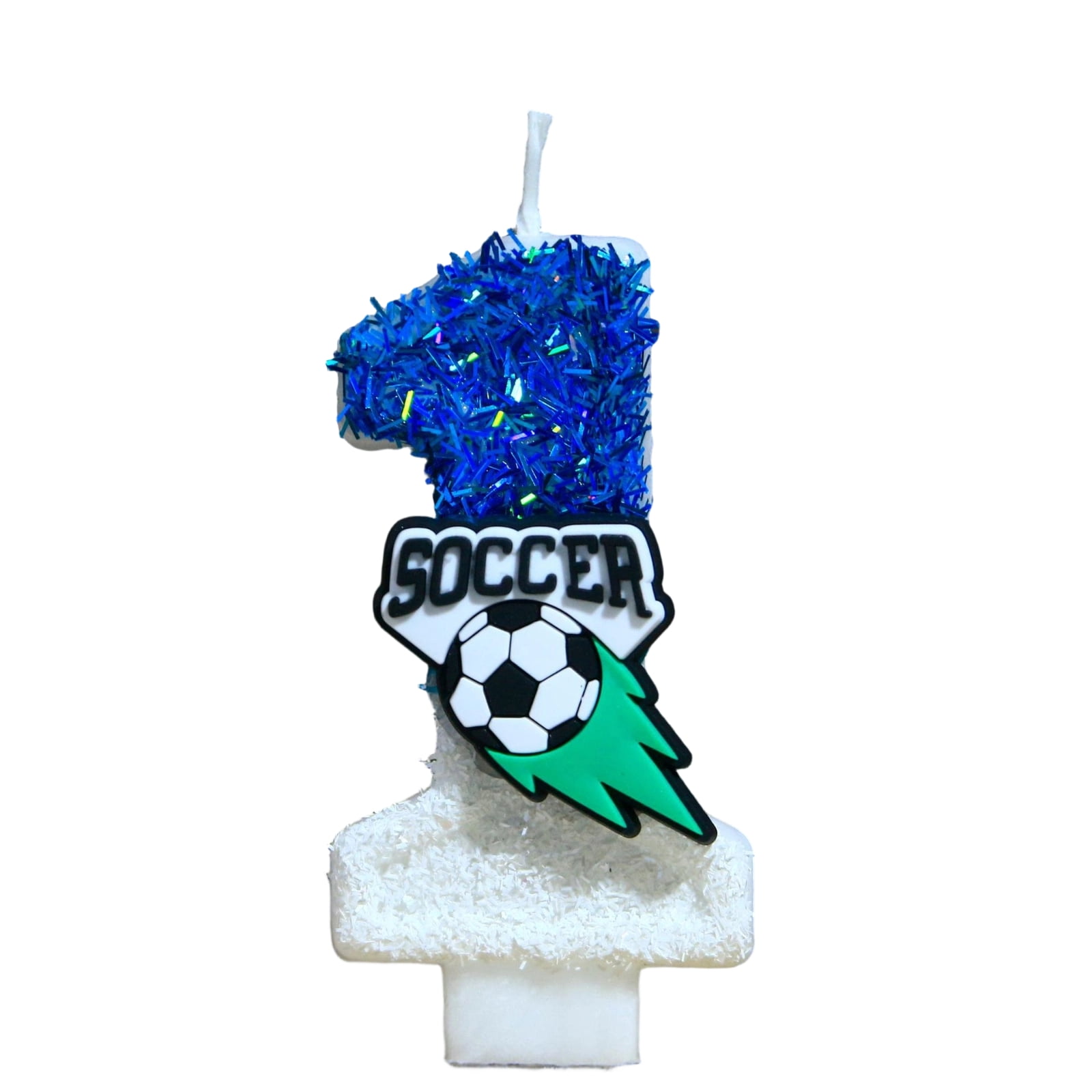 Soccer Themed Birthday Candle - Creative Cartoon Design with Number 1 ...