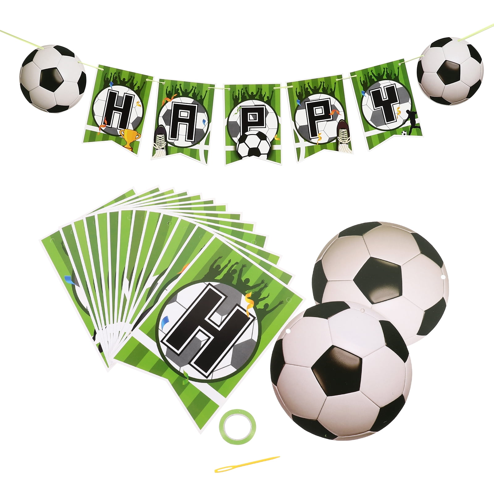 Soccer Themed Party Favors Supplies Football Banner Decoration Garland ...