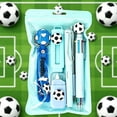 Soccer Themed Stationery Set, Learning Box Including 3 Pens, Correction ...