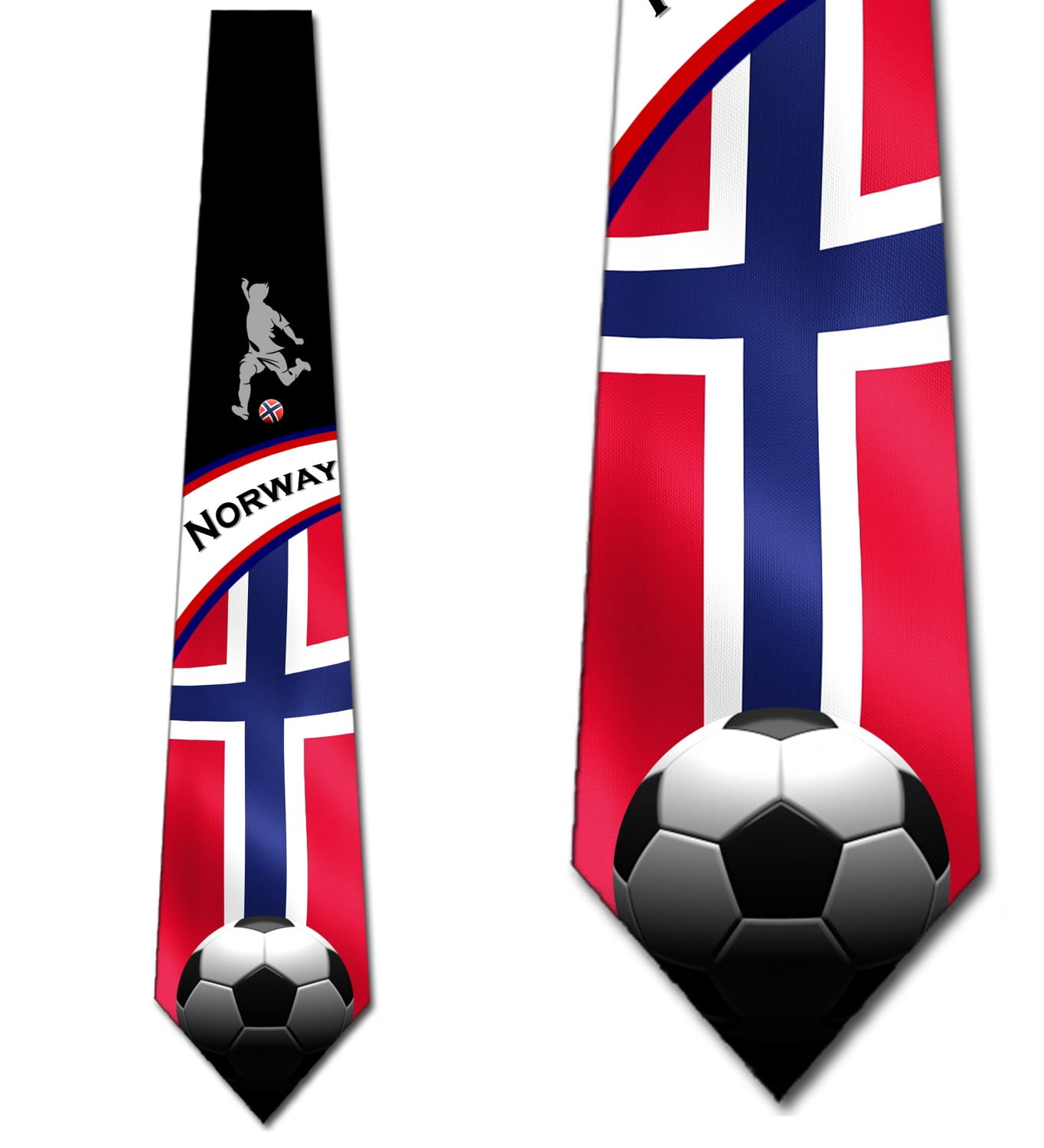 Soccer Ties Mens Norway Tie Sports Necktie by Three Rooker - Walmart.com