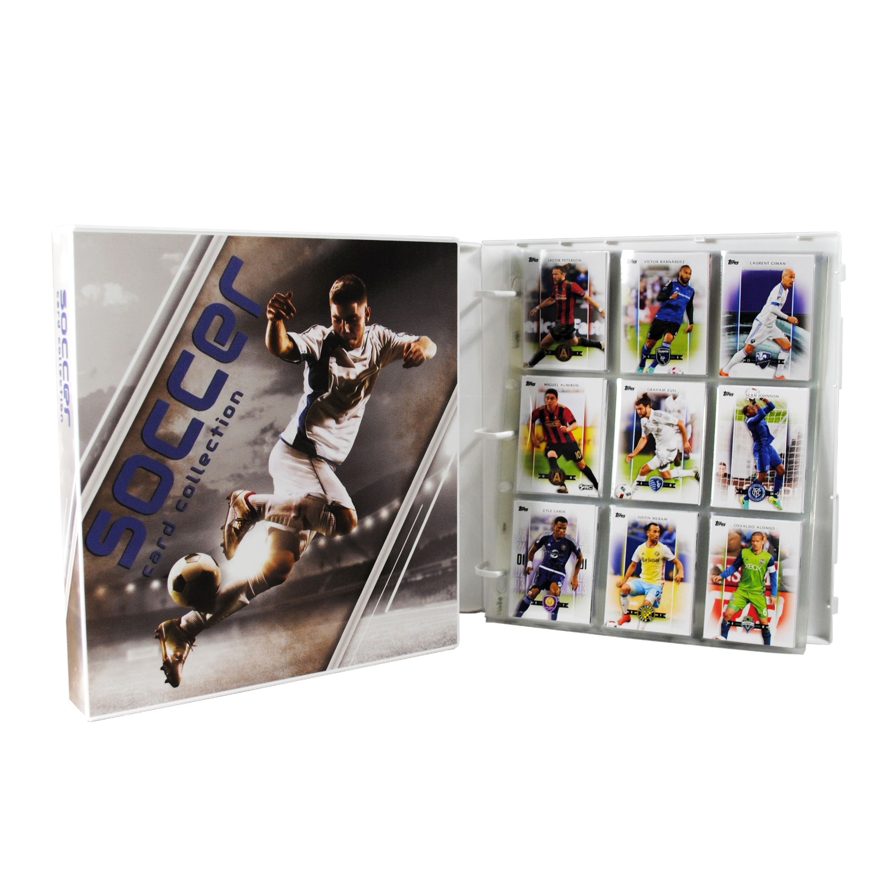 Soccer Trading Card Holder Case Binder Album Kit with 10 Pages Included ...