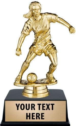 Soccer Trophies with Engraving, 6" Personalized Girls Soccer Dribbler ...
