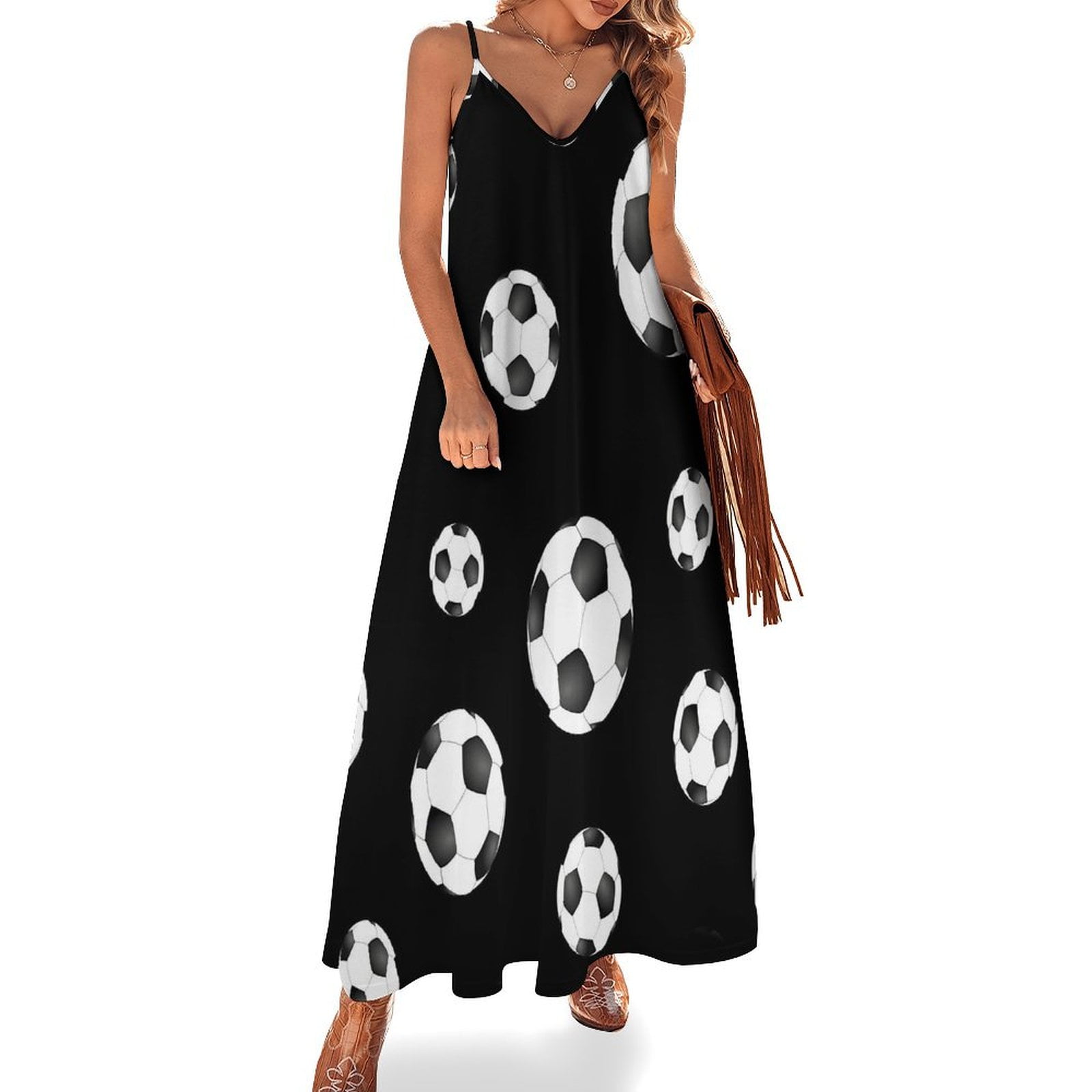 Soccer Vector Background Sleeveless Dress loose women's dress cocktail ...