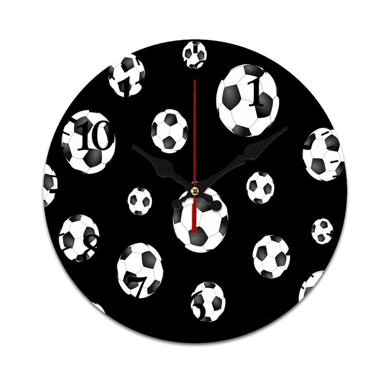 Soccer Vector Background Wall Clock Modern Design Clocks Wall Hanging ...