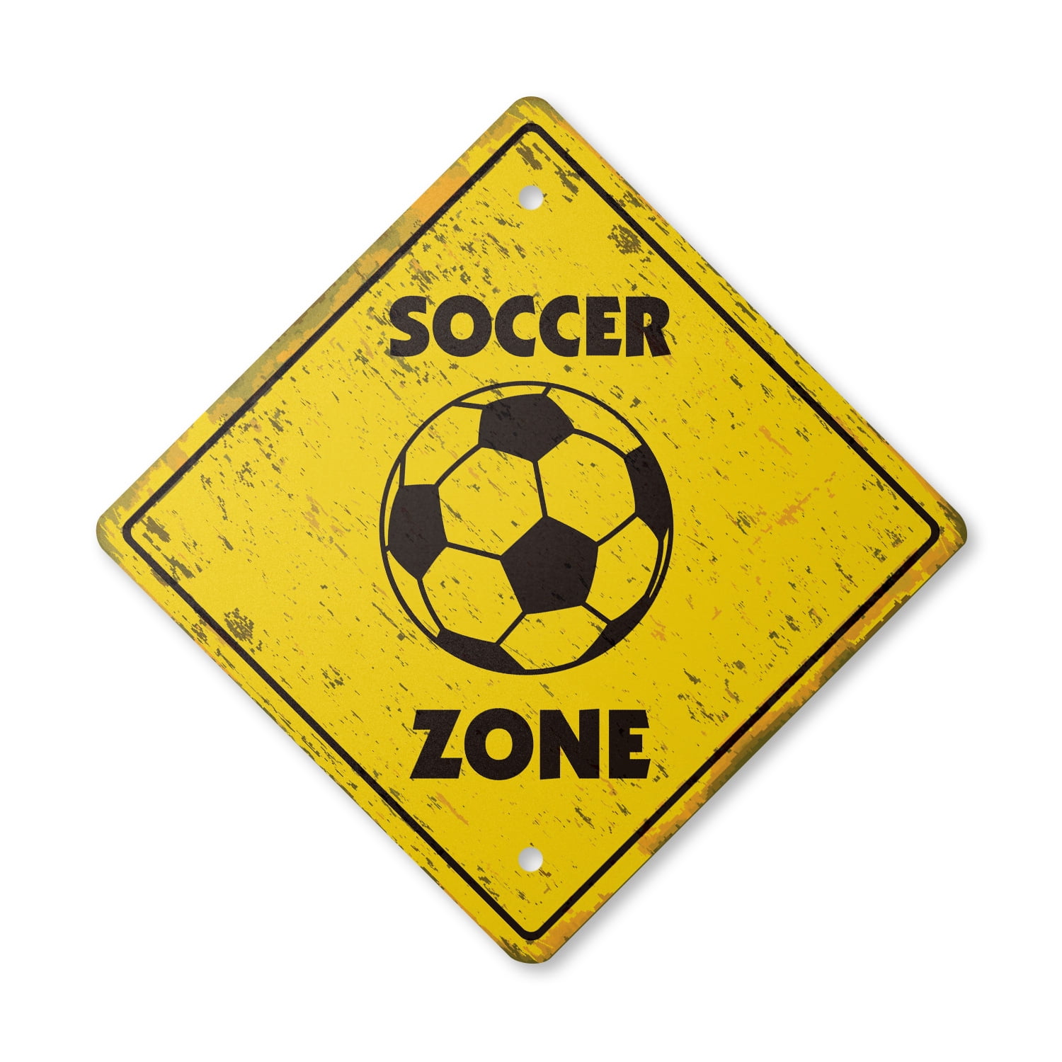 Soccer Vintage Crossing Sign Zone Xing | Indoor/Outdoor Plastic | 20 ...
