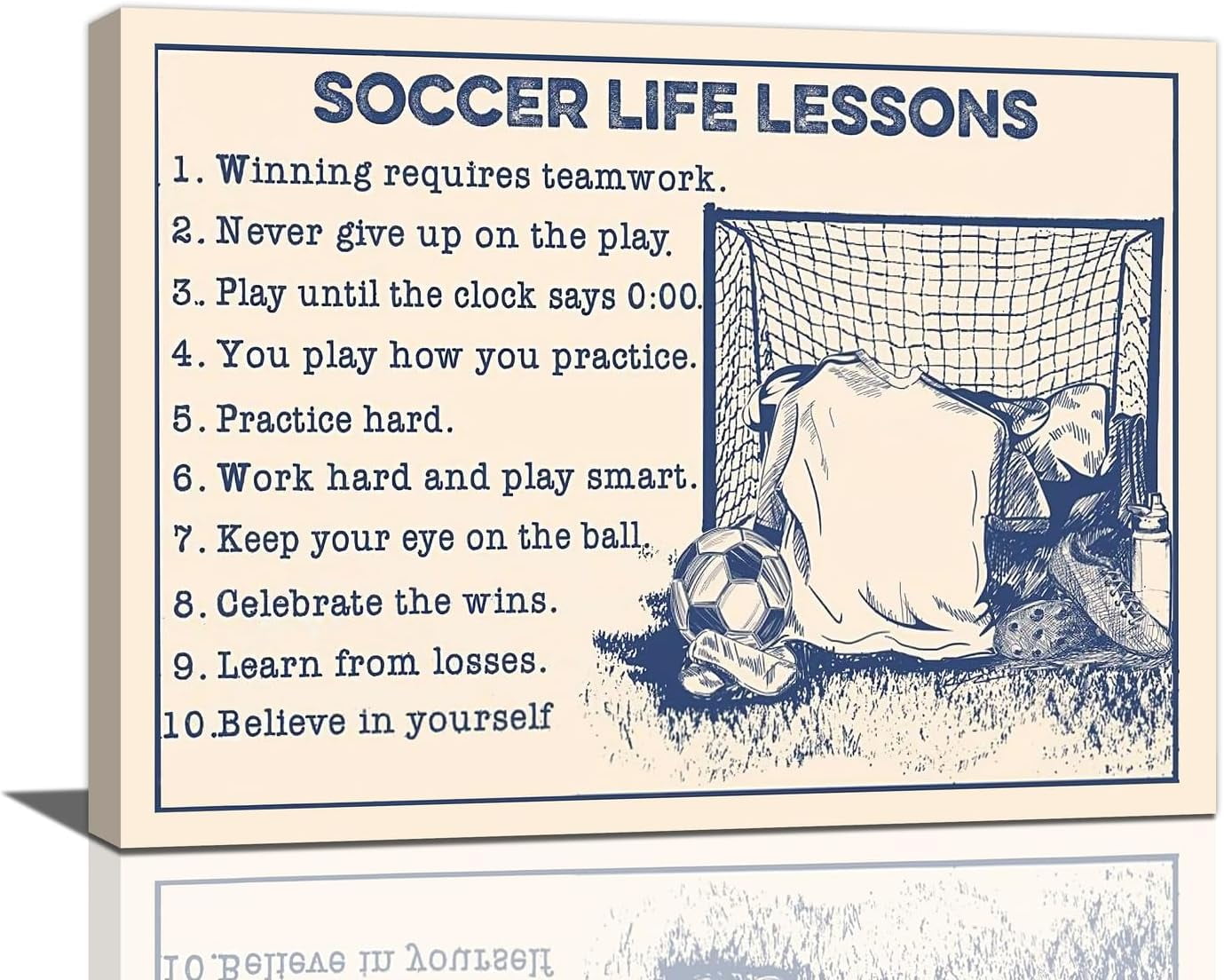 Soccer Wall Art Soccer Life Lessons Canvas Painting Prints Soccer ...