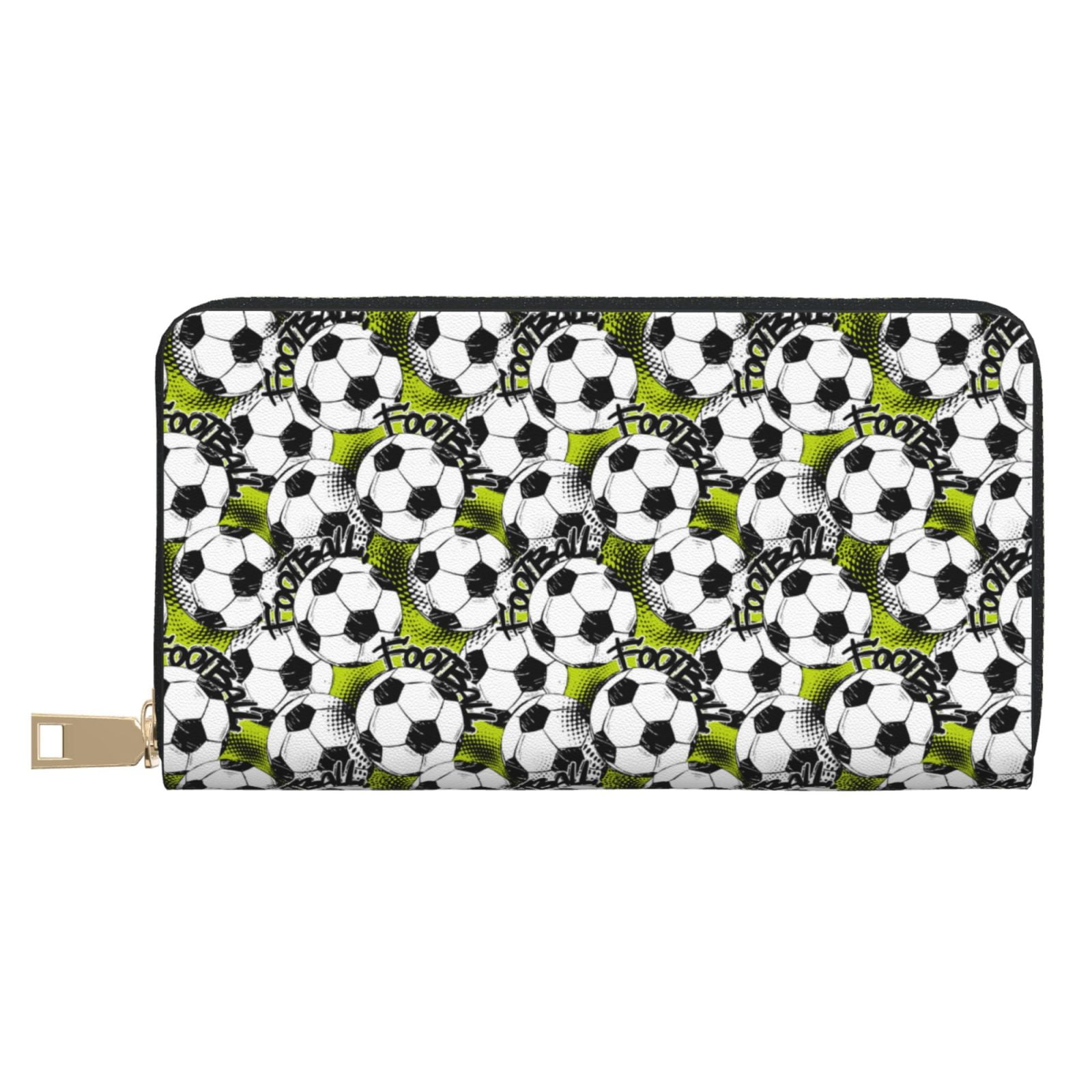 Soccer and Football Wallet Women, Leather Bifold Multi Card Wallet ...