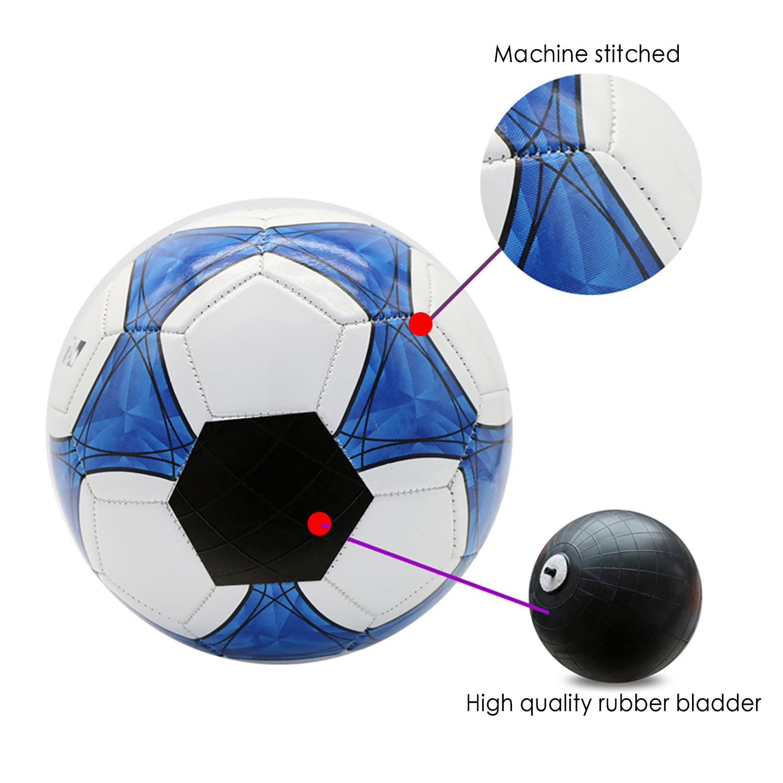 Soccer balls,With Pump Needle Stitched With Pump Needle And Match Pump ...