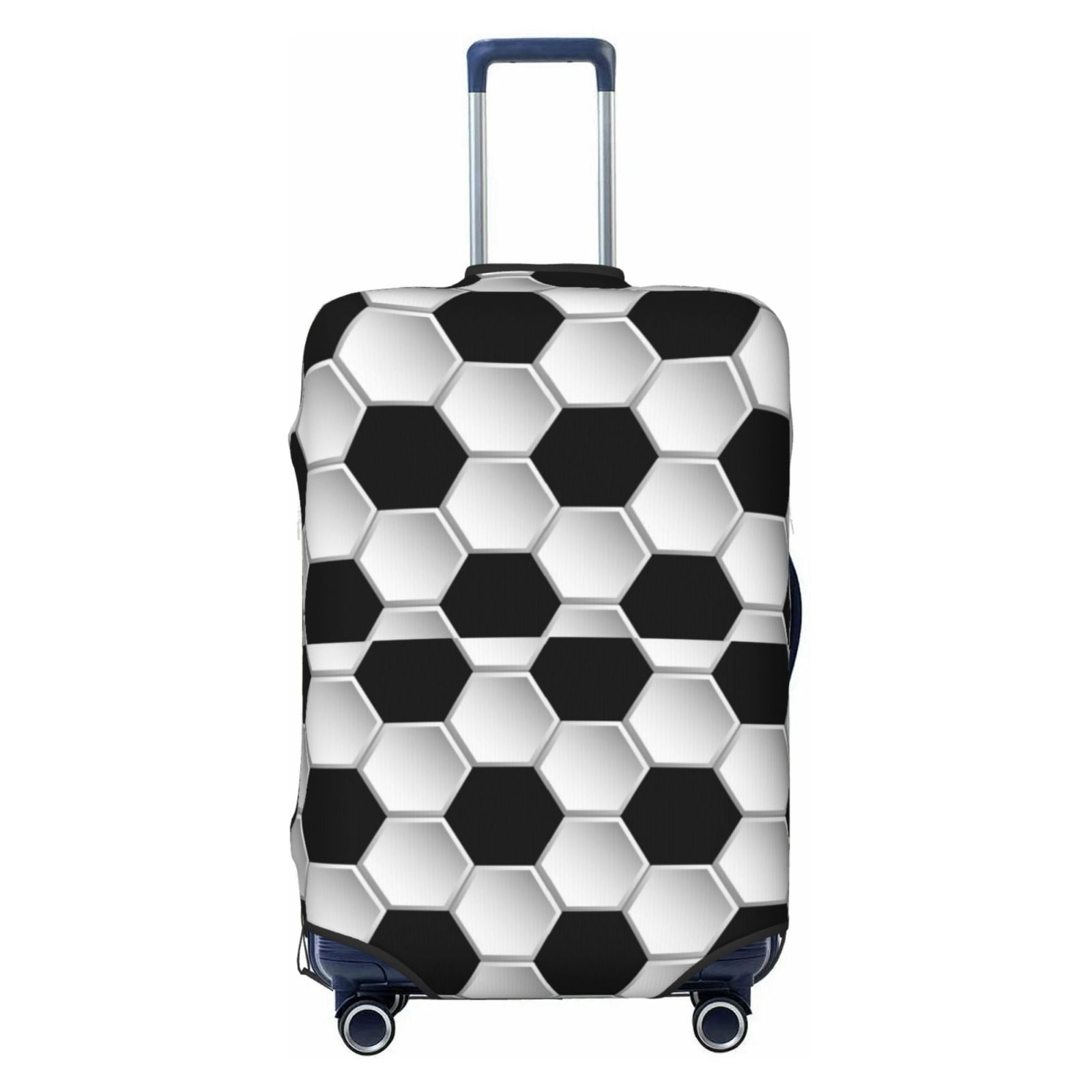 Soccer football black white print Luggage Cover, Suitcase Cover for ...