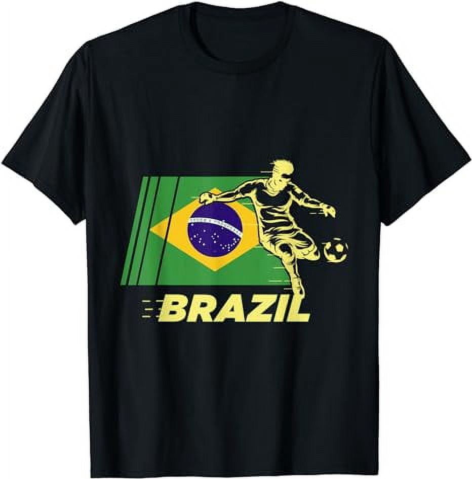 Soccer game or football and Soccer fan or Brazil soccer T-Shirt ...