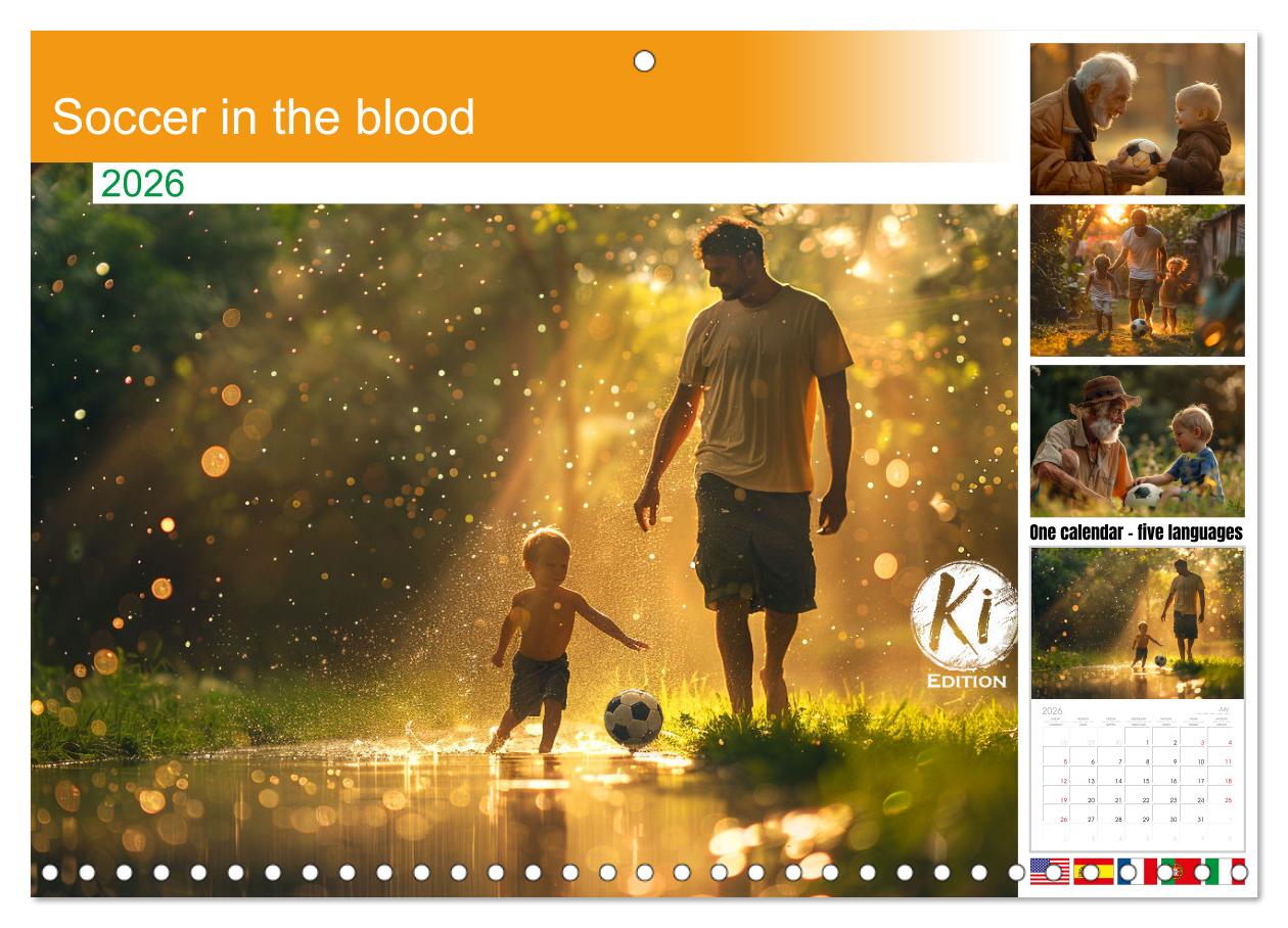 Soccer in the blood (Monthly Wall Calendar 2026 11.7 x 16.5 (open ...