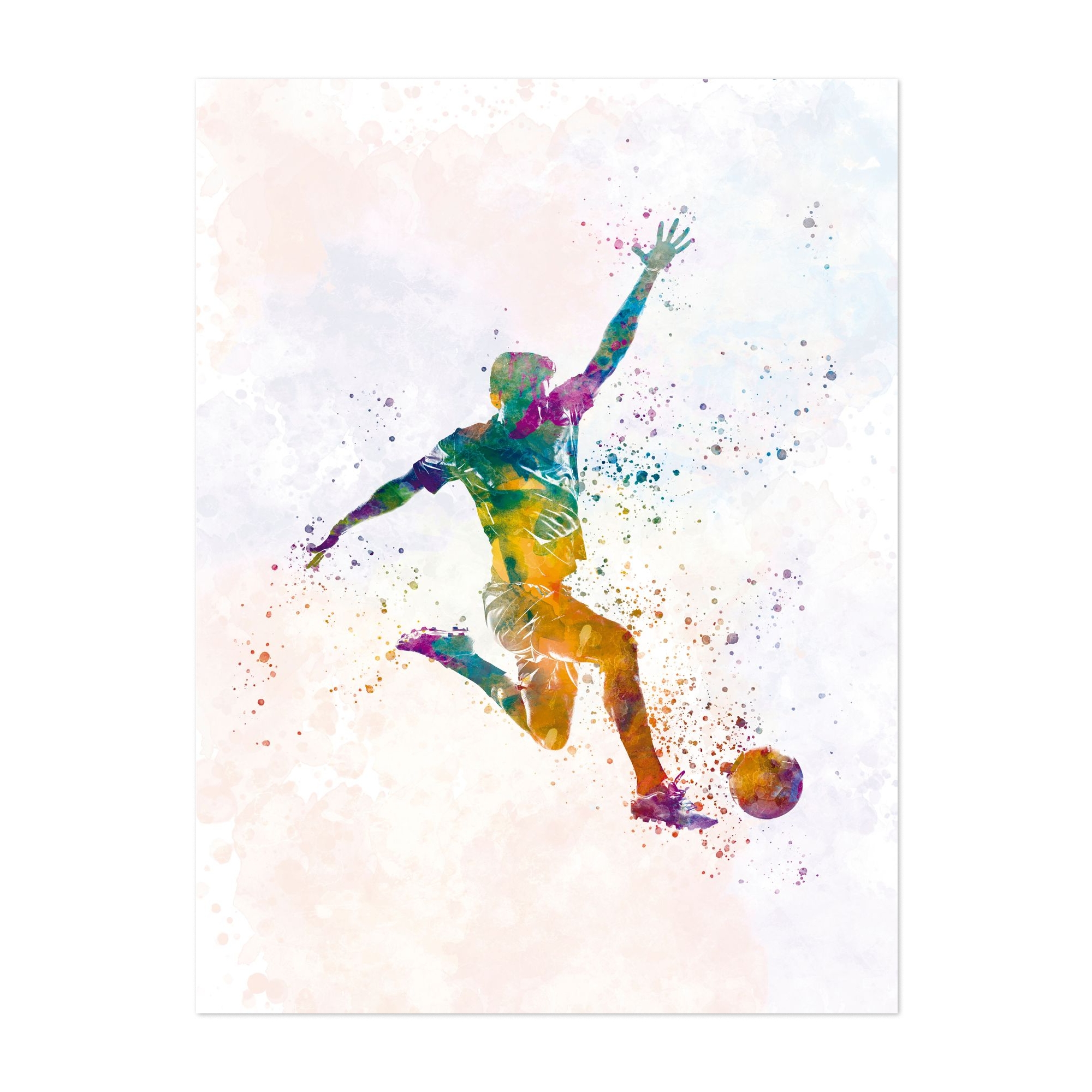 Soccer player in watercolor - Illustration Soccer Sports Watercolor ...