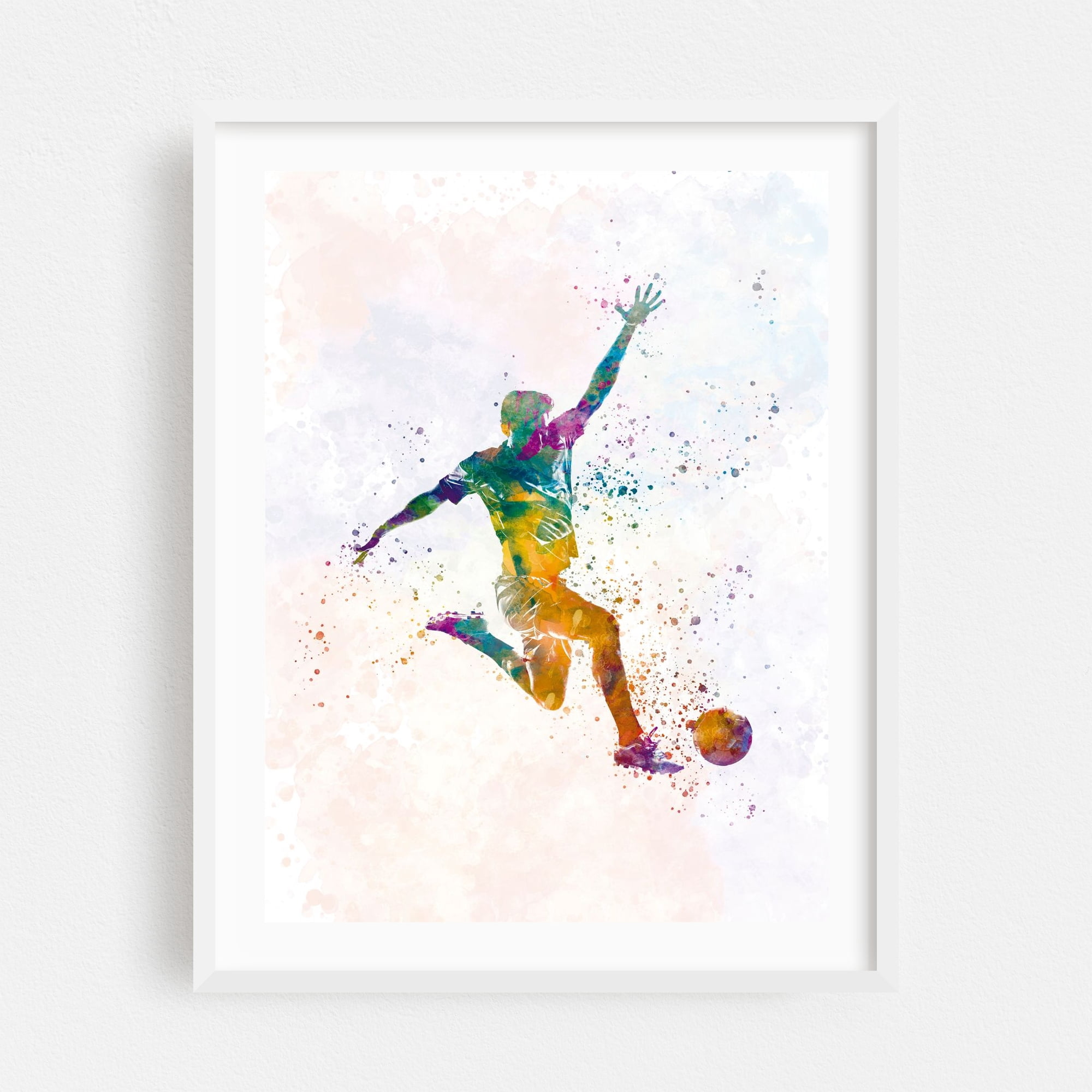 Soccer player in watercolor - Illustration Soccer Sports Watercolor ...