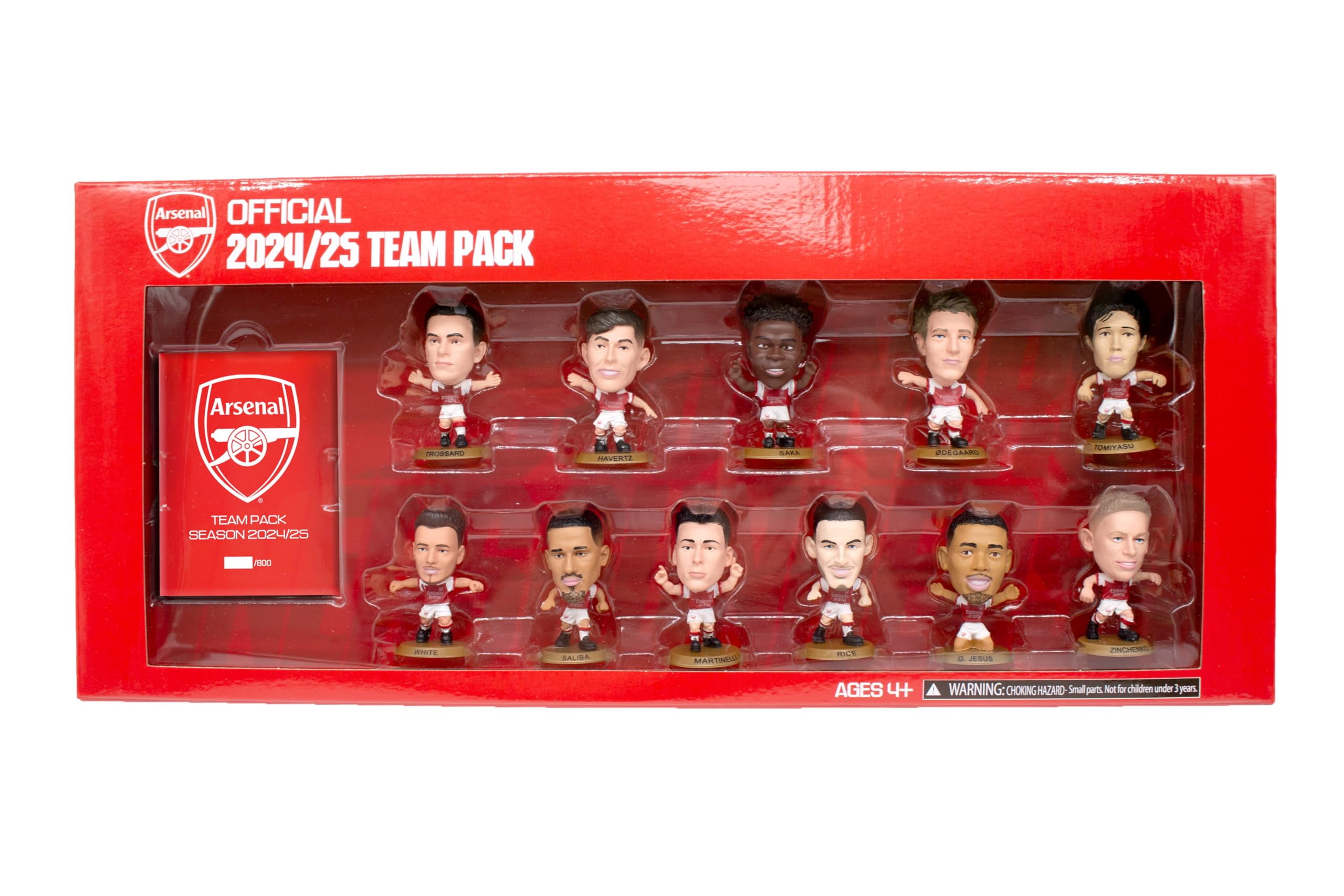 SoccerStarz - Arsenal Team Pack 11 Figure (2024/25 Version Classic Kit ...