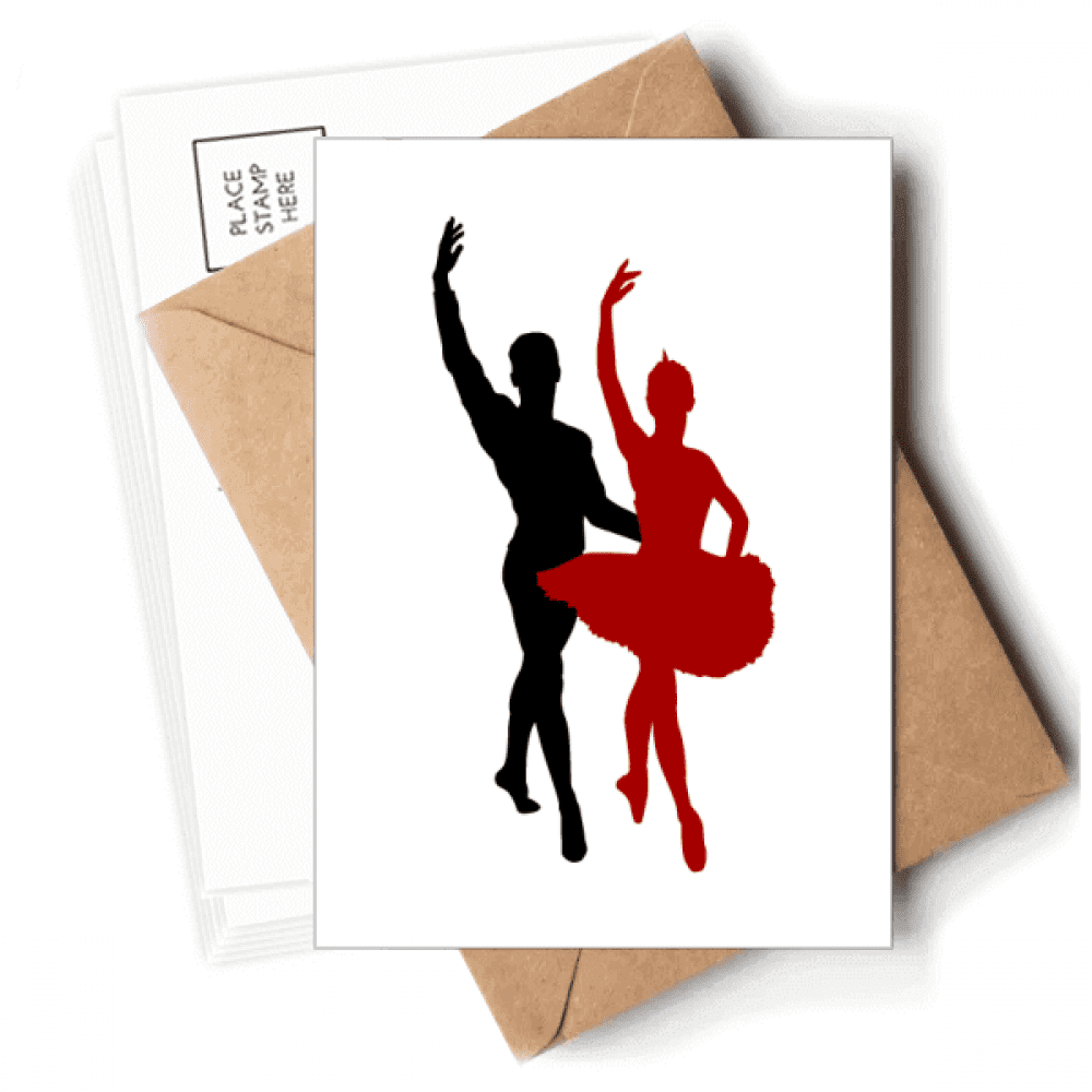 Social Dancing Duet Dance Performance Postcards Envelopes Blank Note ...