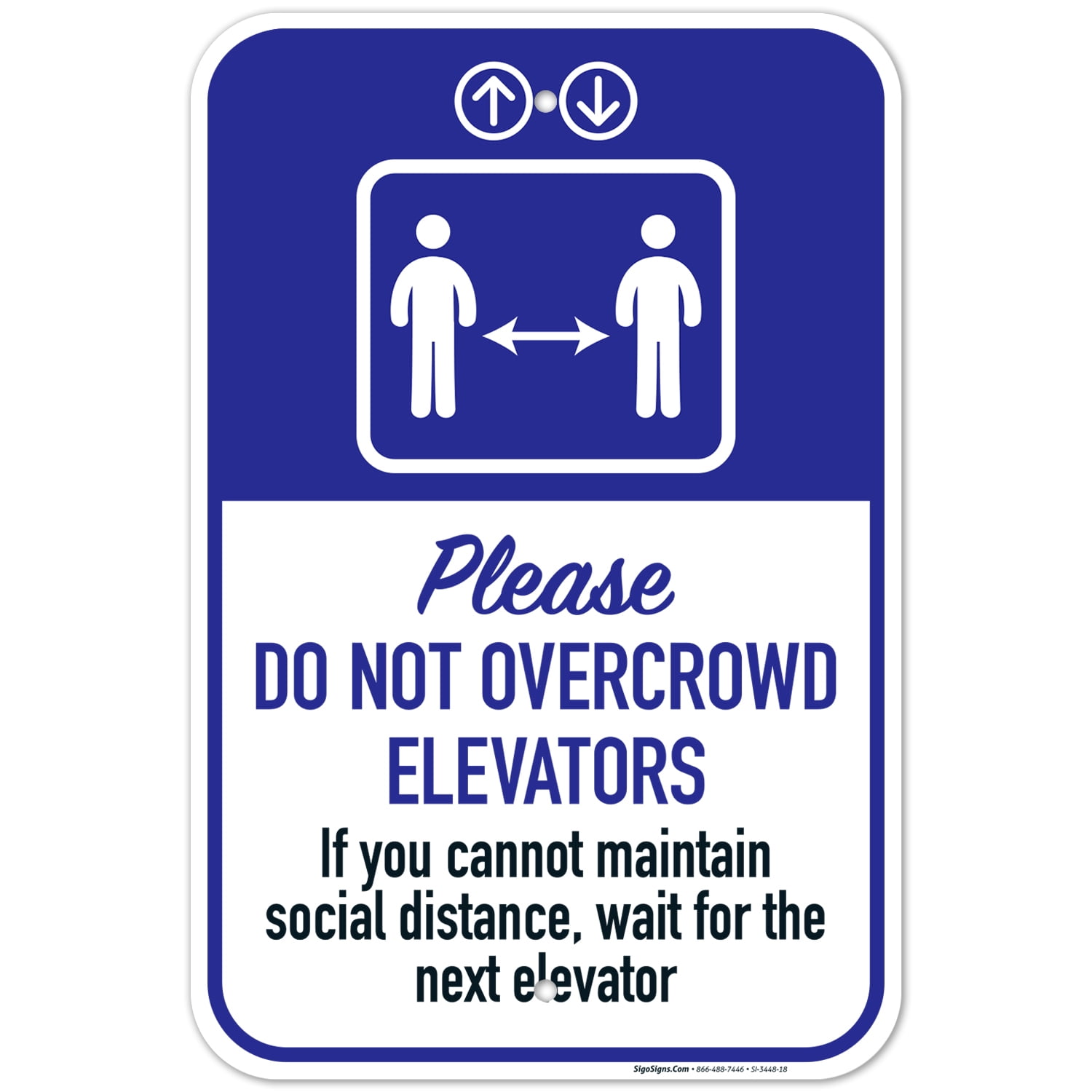 Social Distancing Elevator Sign, Please Do Not Over Crowd Elevators ...