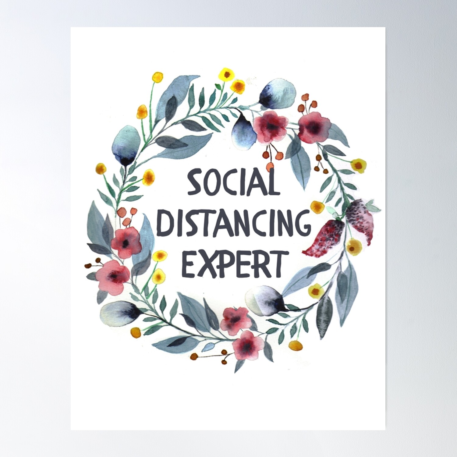 Social Distancing Expert Poster Wall Art, Modern Wall Decor, 8x12 ...