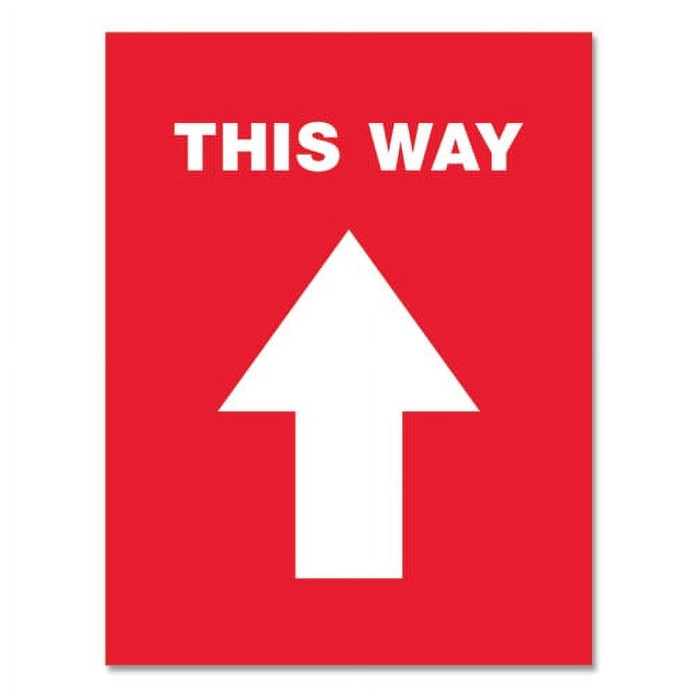 Social Distancing Floor Decals, 8.5 X 11, This Way, Red Face, White ...